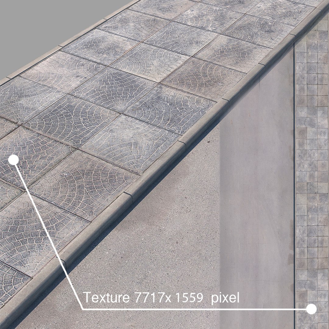 Walkway Paving Road 3D - TurboSquid 1237681