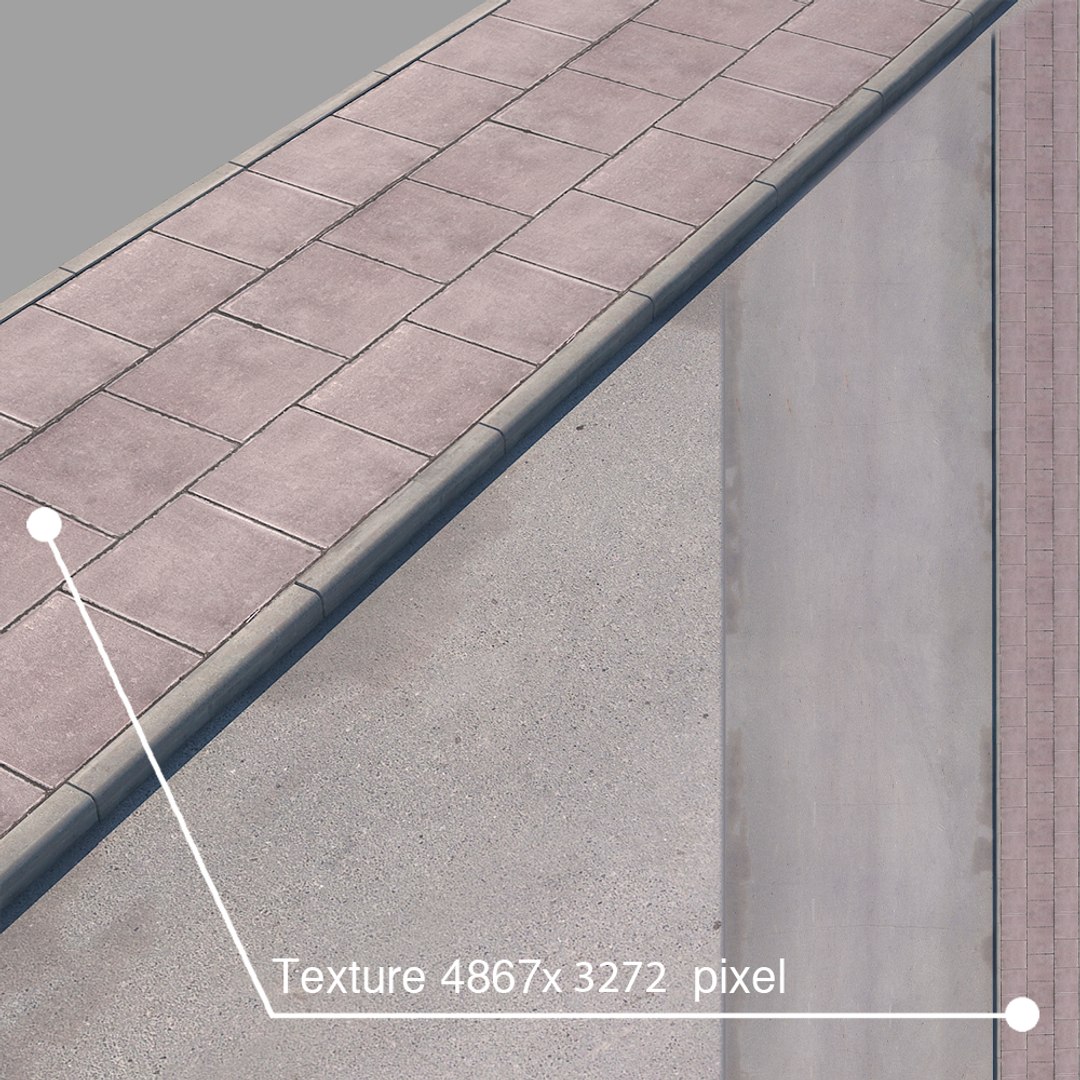 Walkway Paving Road 3D - TurboSquid 1237681