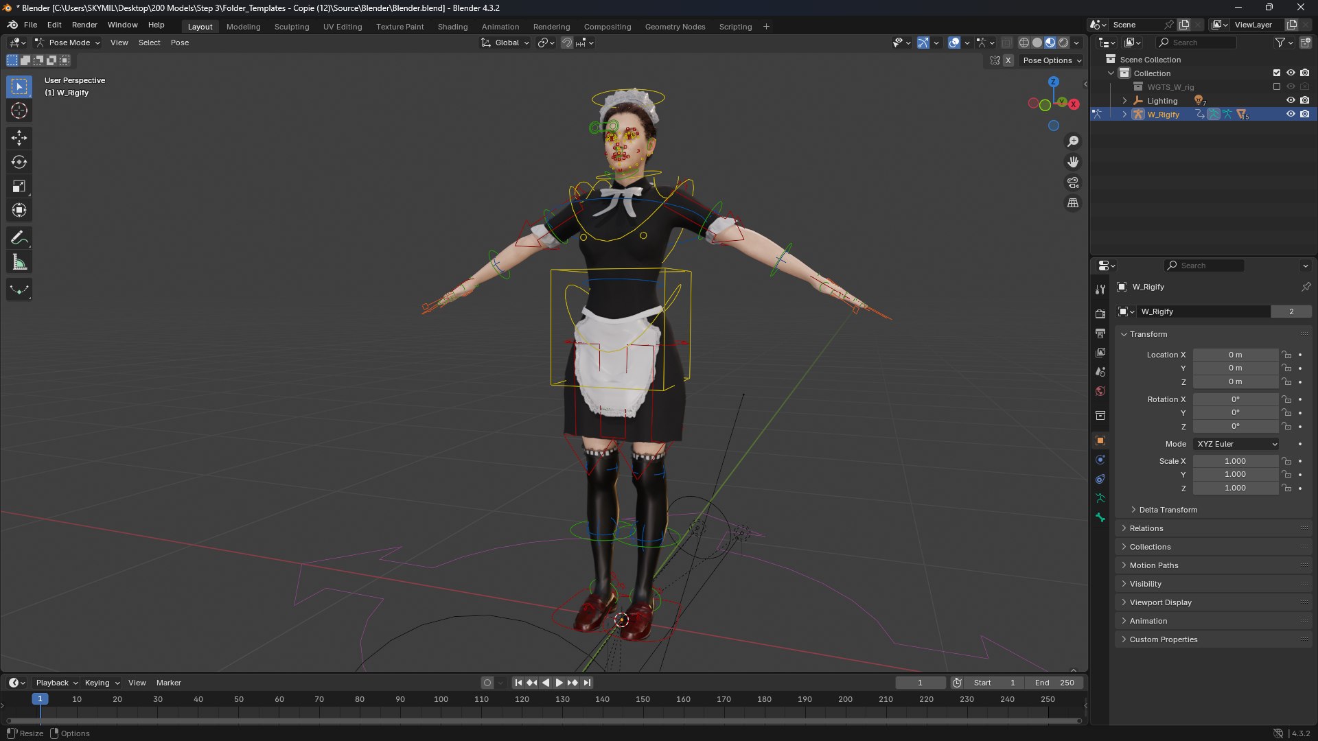 Realistic Maid Woman Character Model Housekeeper Model - TurboSquid 2428380