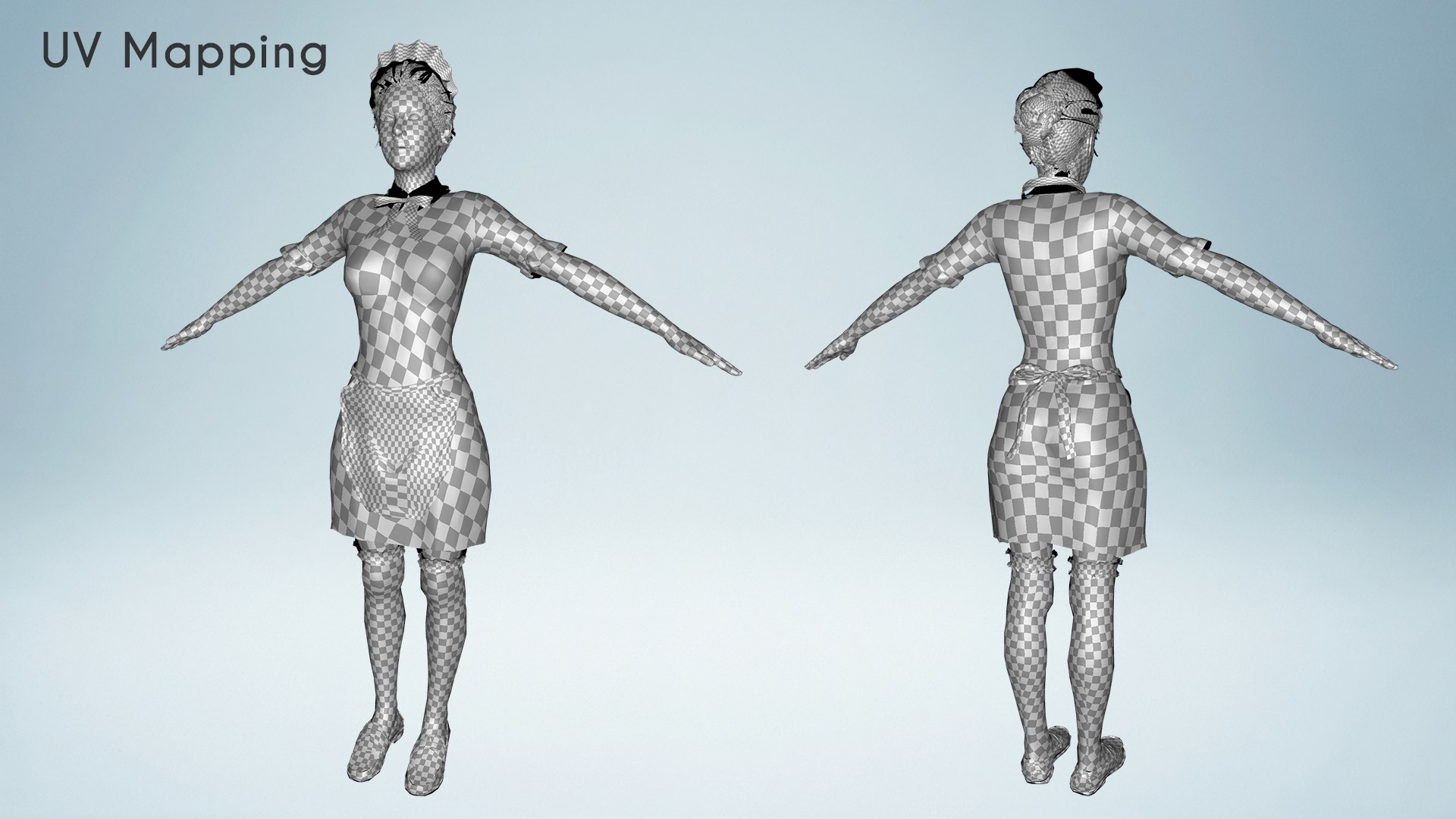 Realistic Maid Woman Character Model Housekeeper Model - TurboSquid 2428380