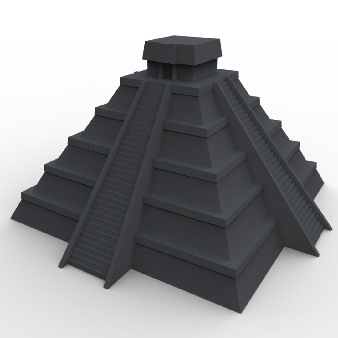 3d model mayan temple