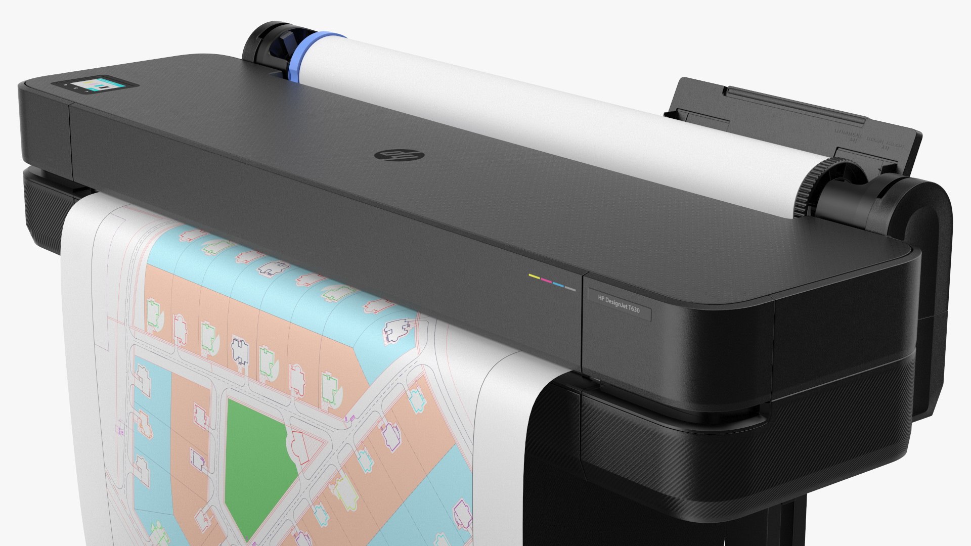 3D HP DesignJet T630 Tray Open - TurboSquid 1905342