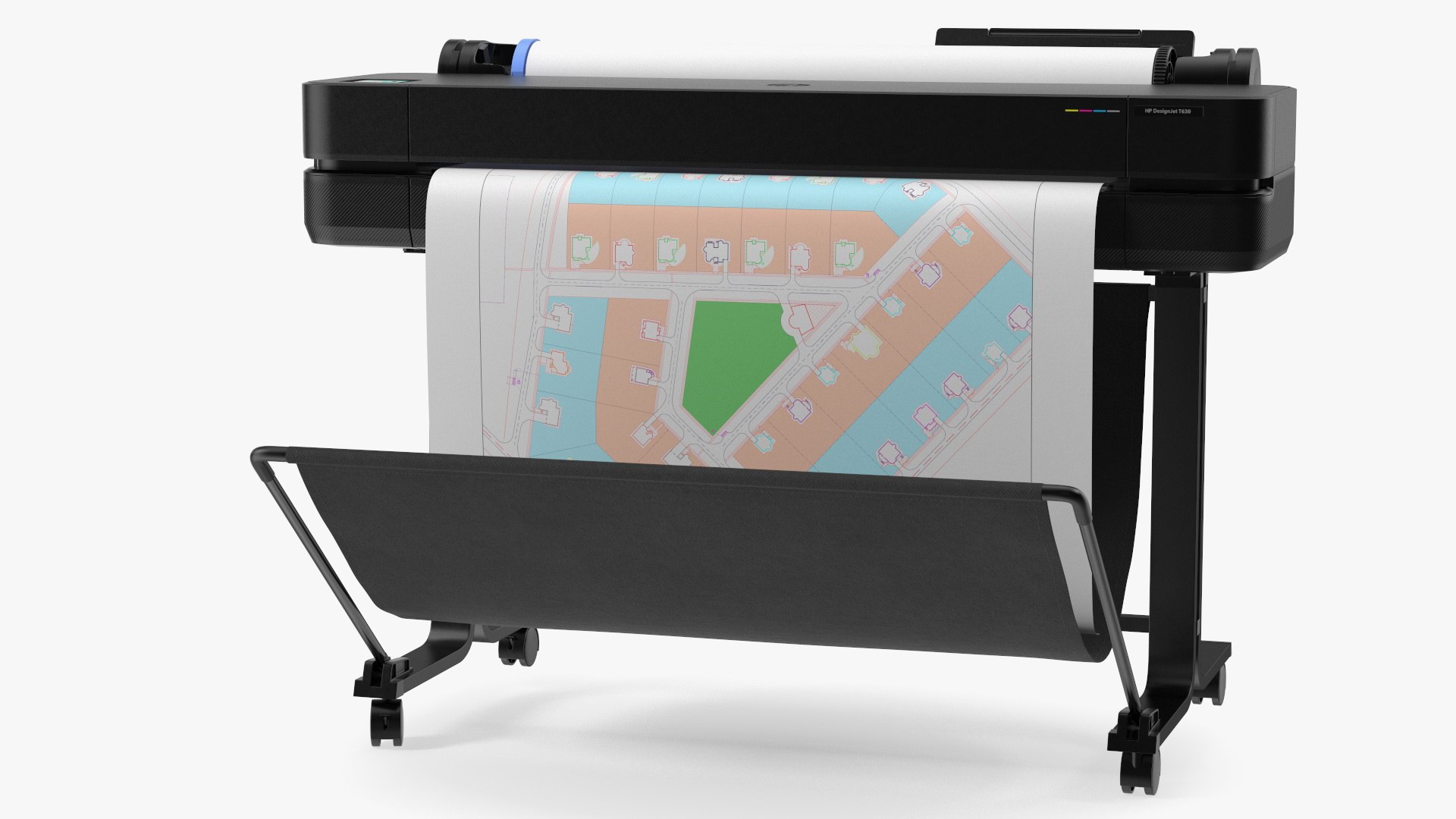 3D HP DesignJet T630 Tray Open - TurboSquid 1905342