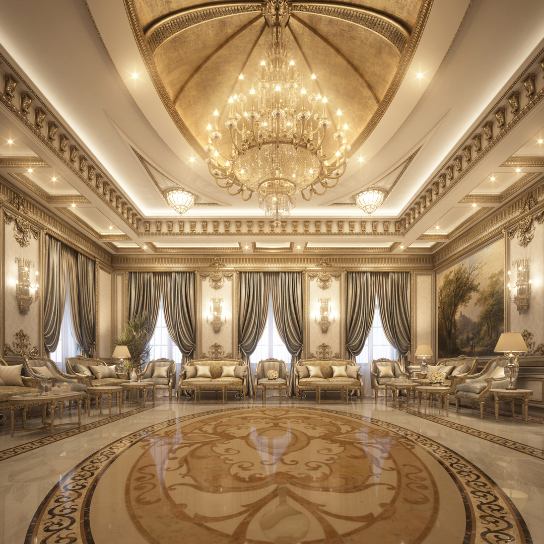 3d scene luxurious rooms