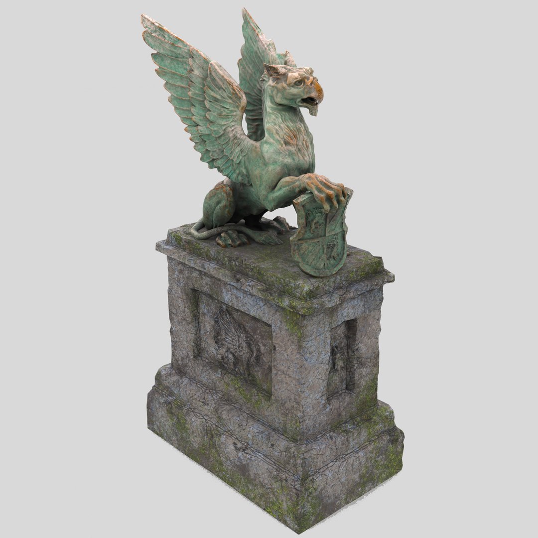 Griffin Statue With PBR Materials 3D - TurboSquid 1958754