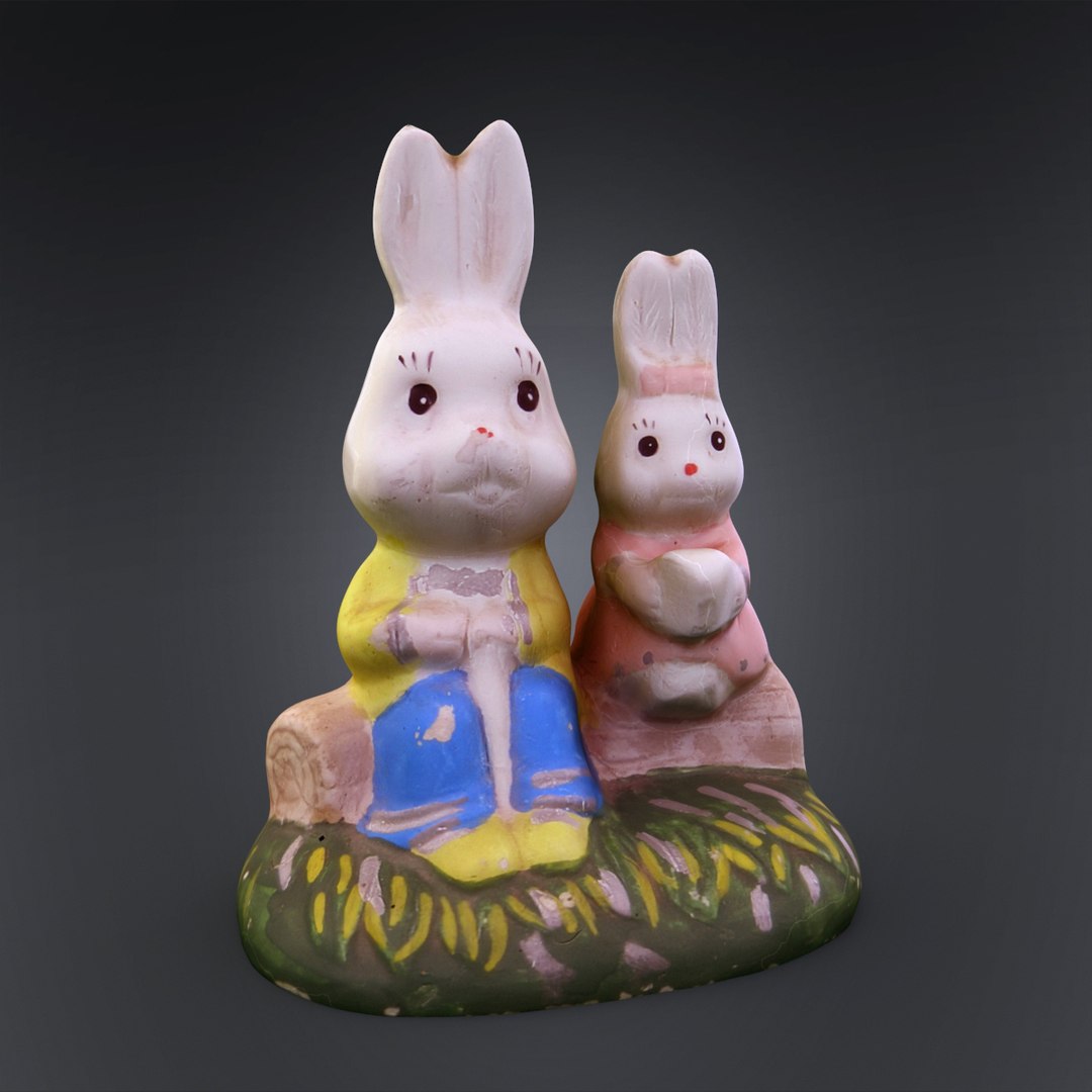 3ds Rabbit Statuette Ready