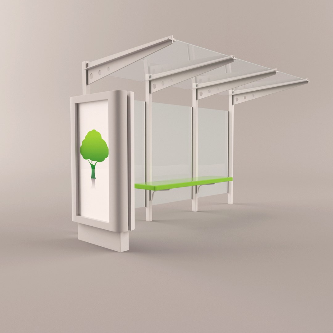 3d Model Bus Stop