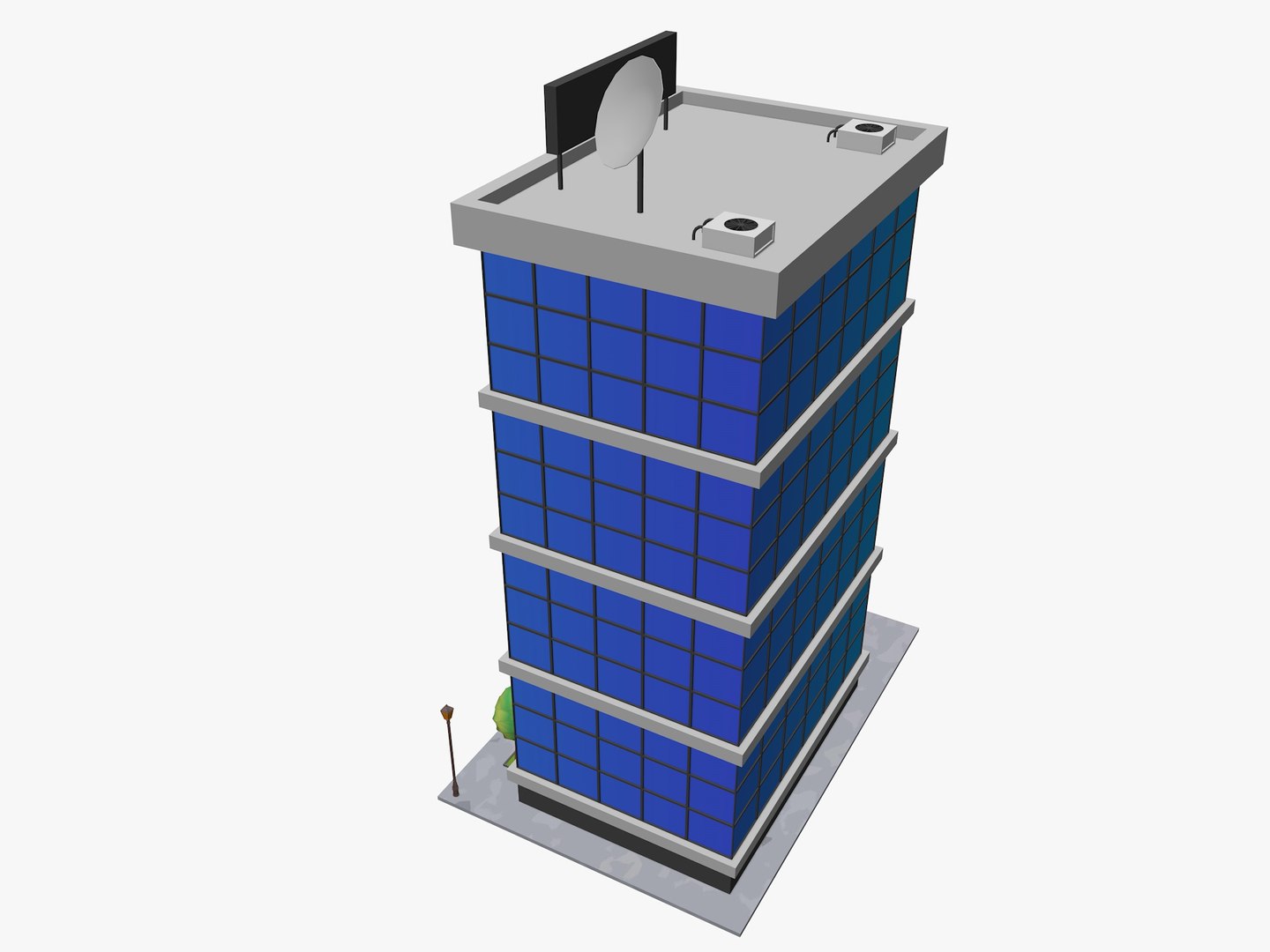 Cartoon Office Building 3D Model - TurboSquid 2237712