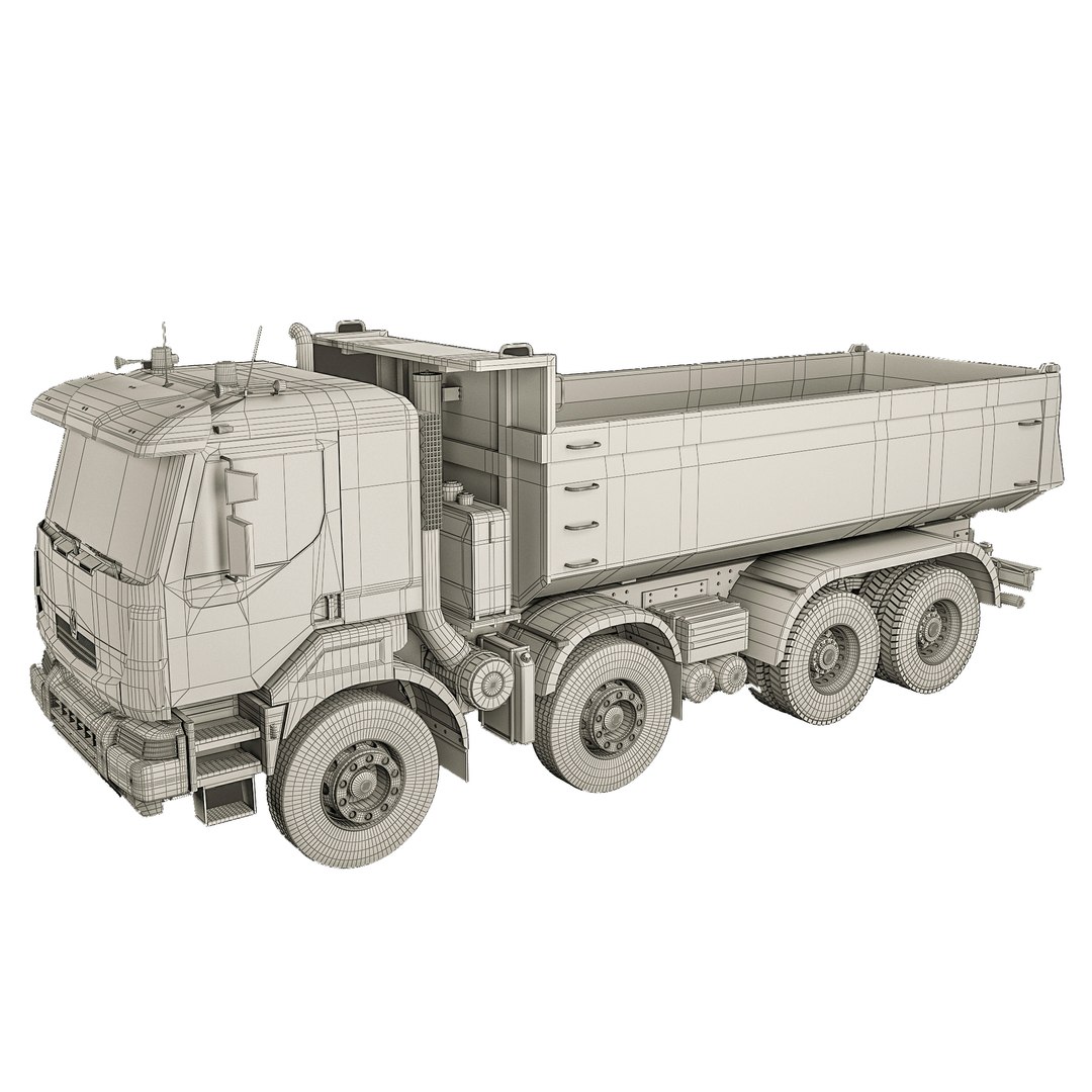 3D Dump Truck Kerax 8x4 450 DXi - TurboSquid 2064474