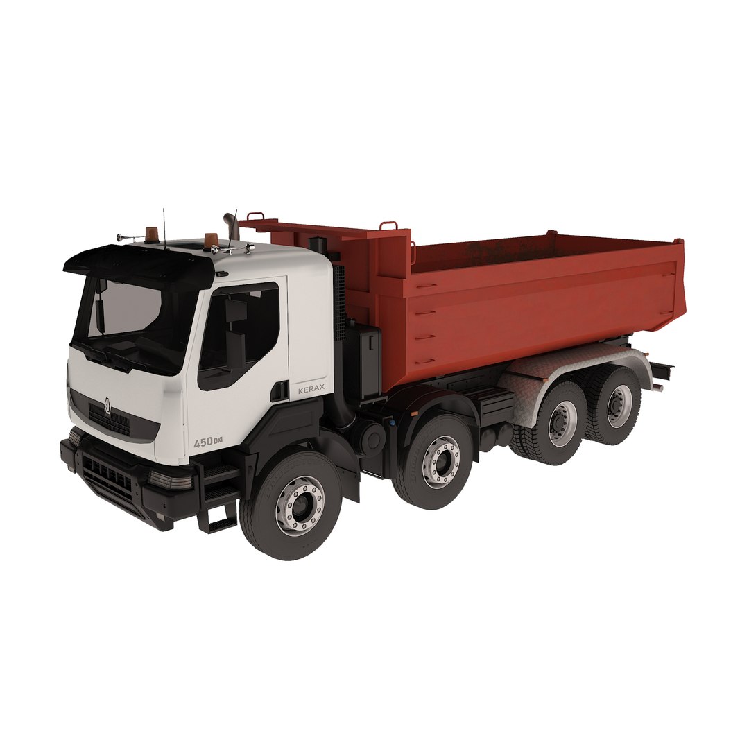 3D Dump Truck Kerax 8x4 450 DXi - TurboSquid 2064474