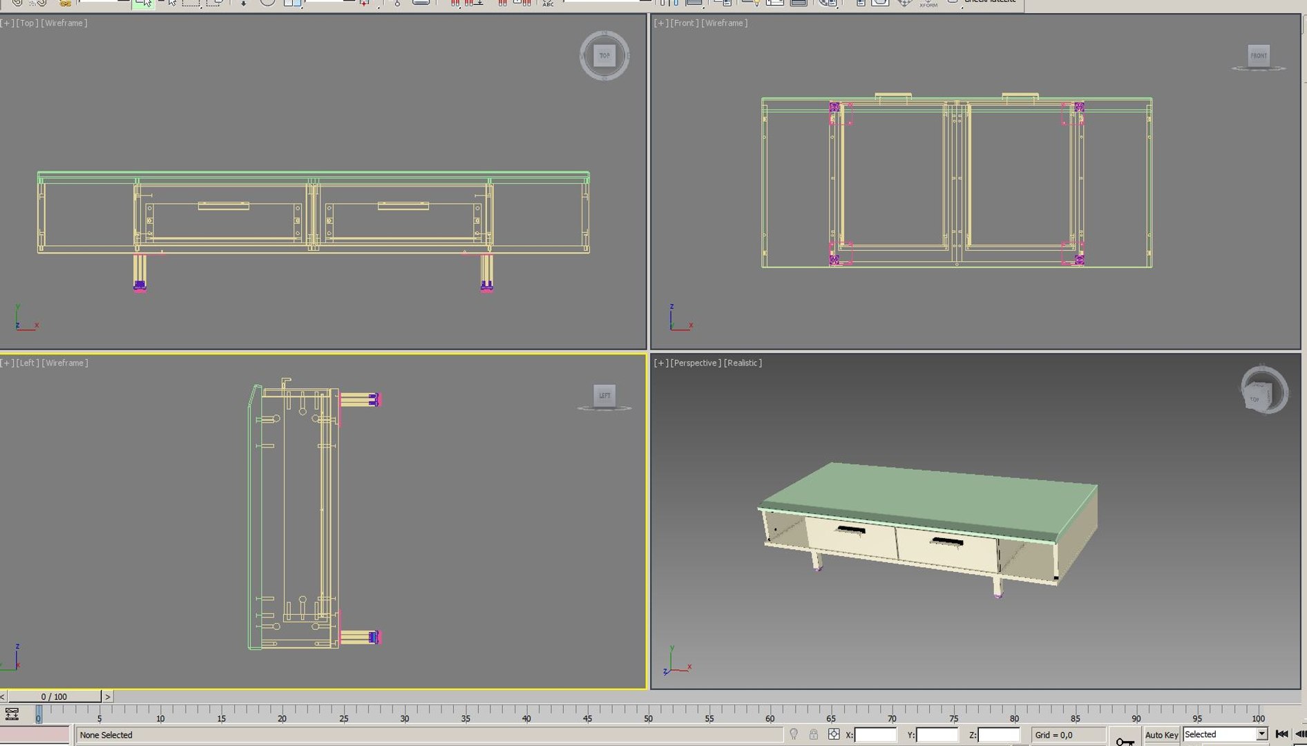 3ds max tv cabinet