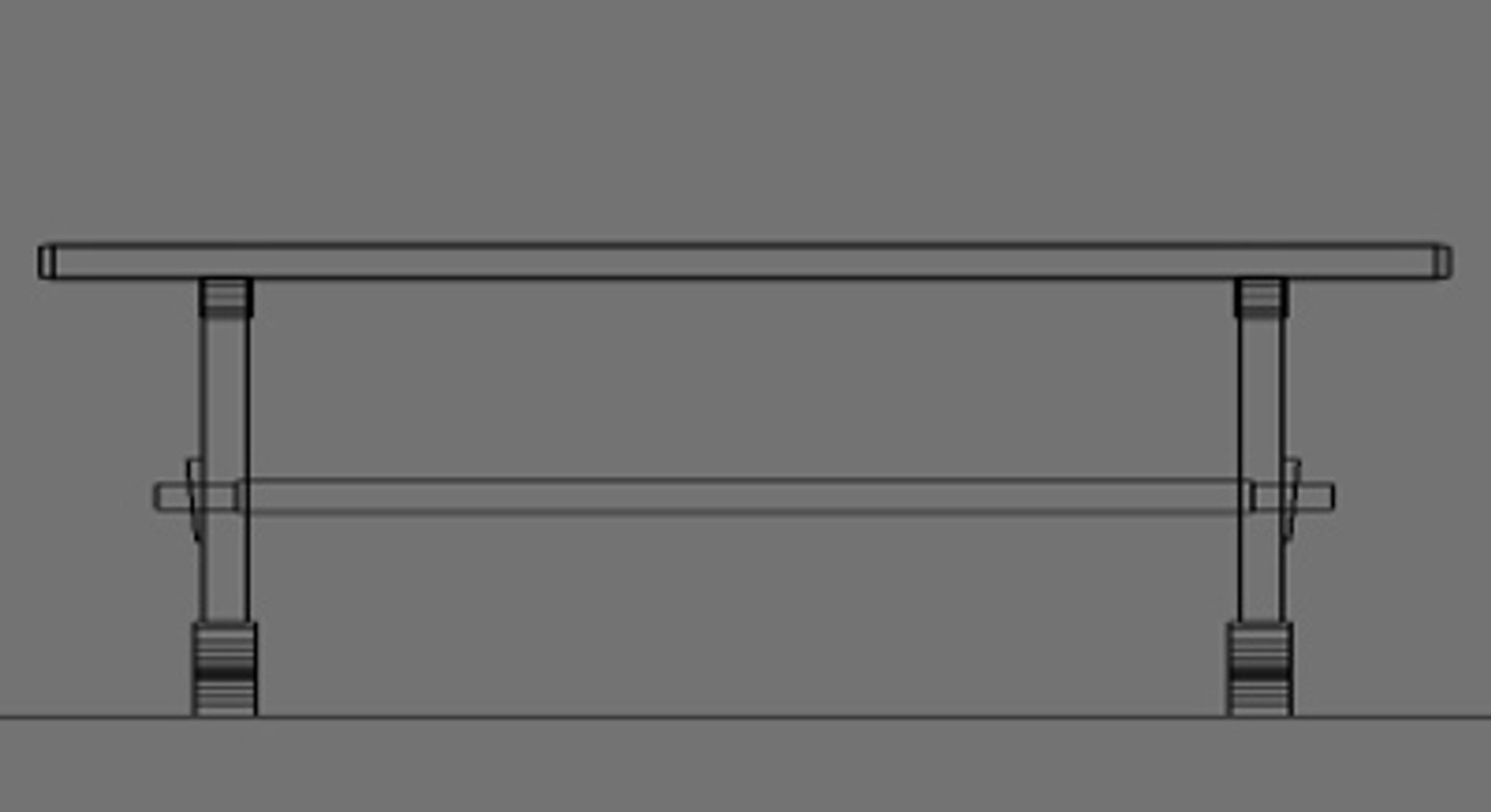 Blender Medieval Bench Trestle Table