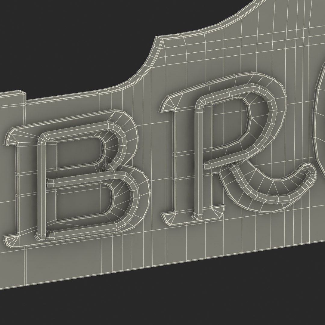 Broadway Theater Sign 3d Model