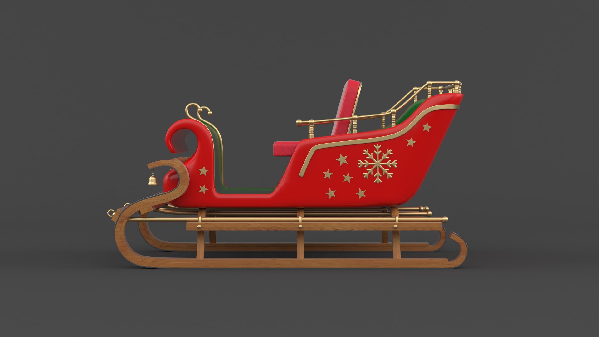 3D Santa Sleigh - TurboSquid 2324848