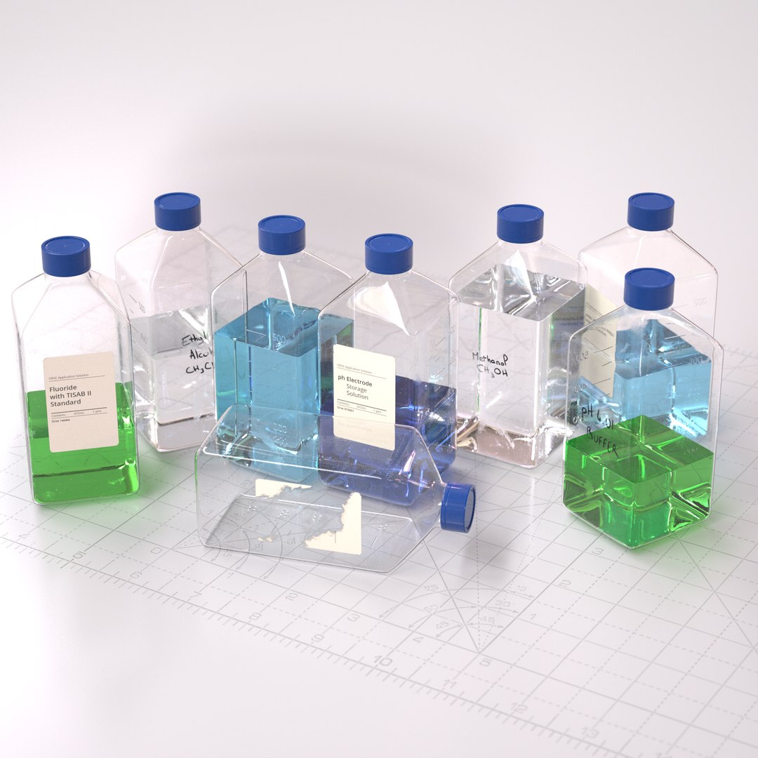 3D Glass Bottle Laboratory Model - TurboSquid 1346421