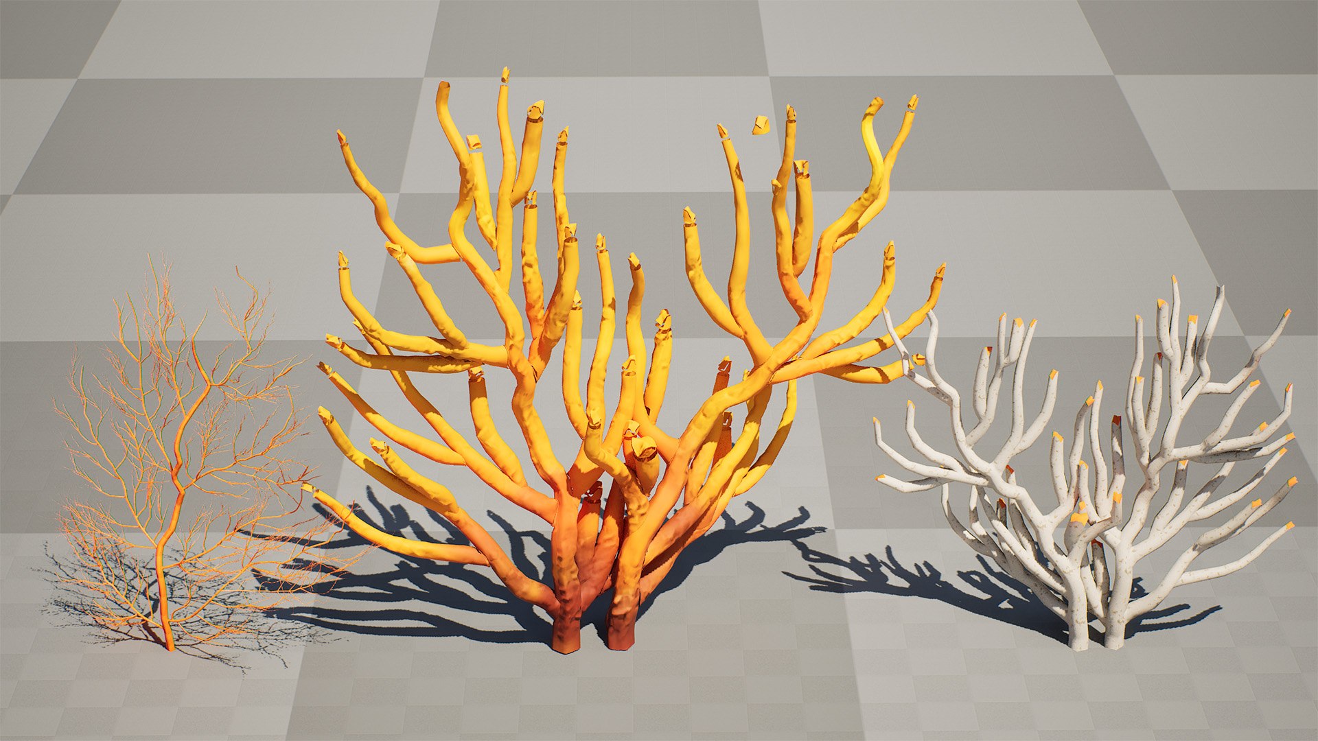 Realistic Gorgonian Sea Fans 3D Assets With Free Tutorial 3D Model ...