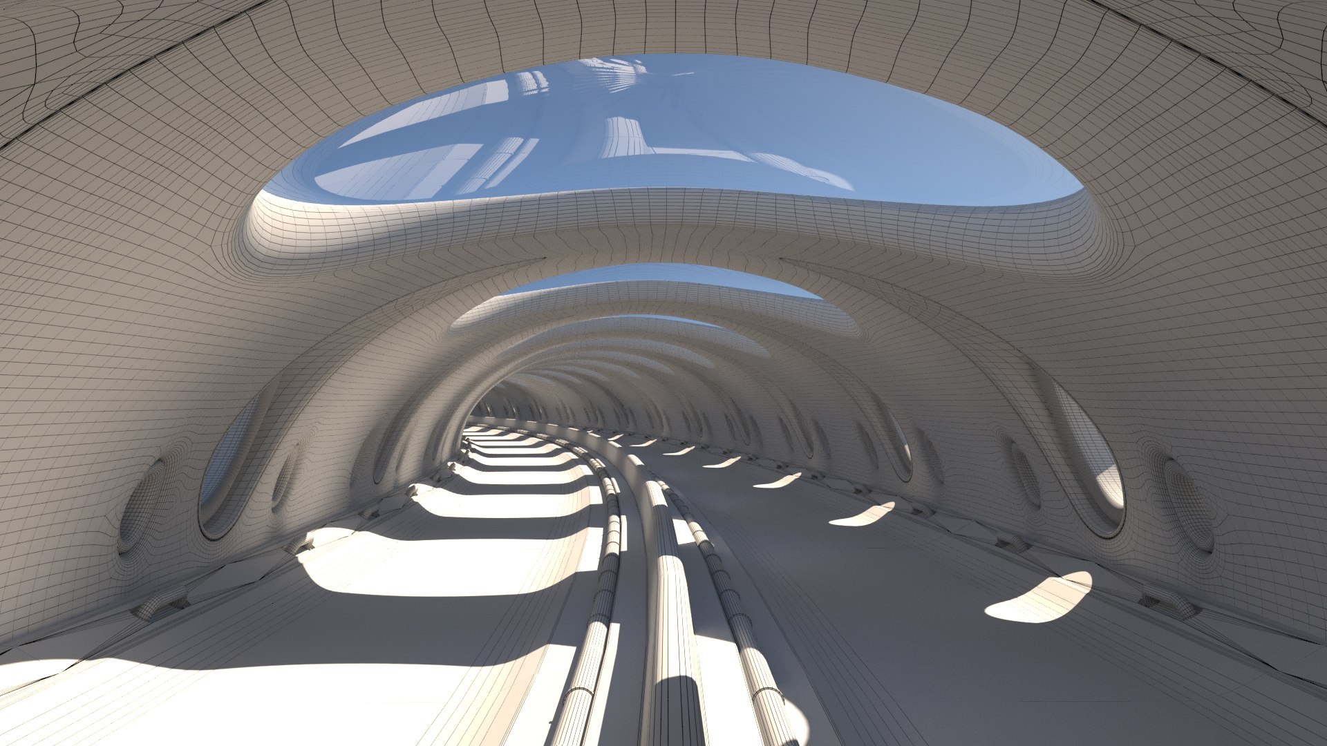 3D Futuristic Tunnel - TurboSquid 1551763
