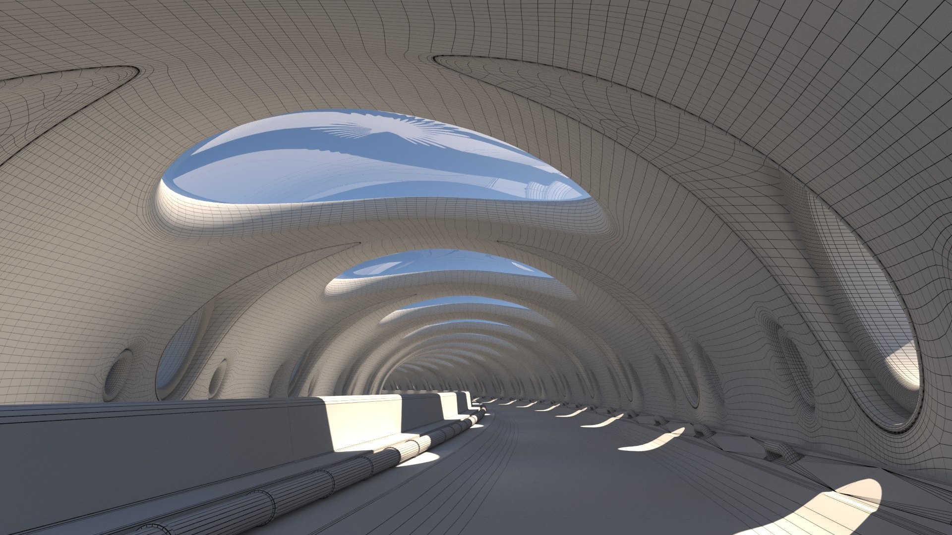 3D Futuristic Tunnel - TurboSquid 1551763