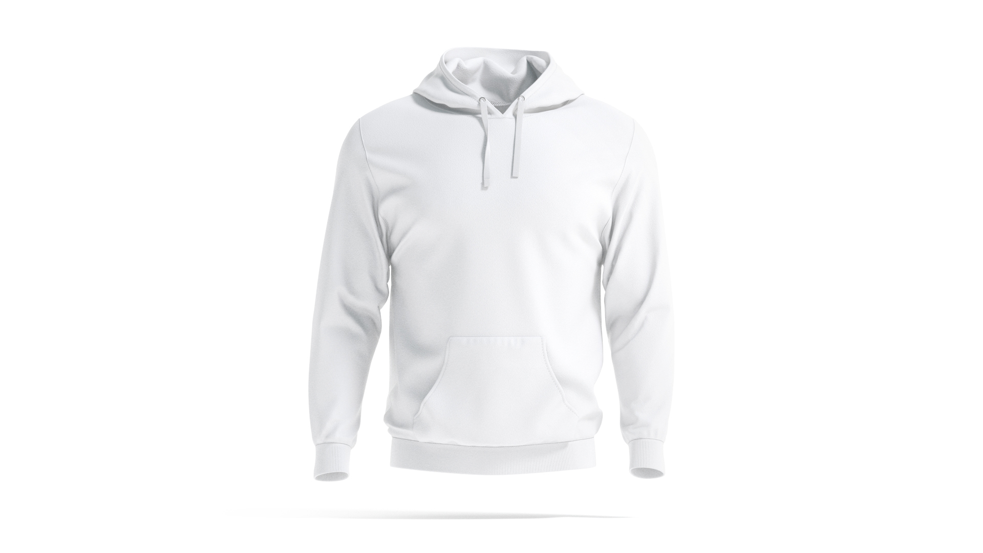 3D White Hoodie - Sports Sweatshirt With Hood Model - TurboSquid 2391908