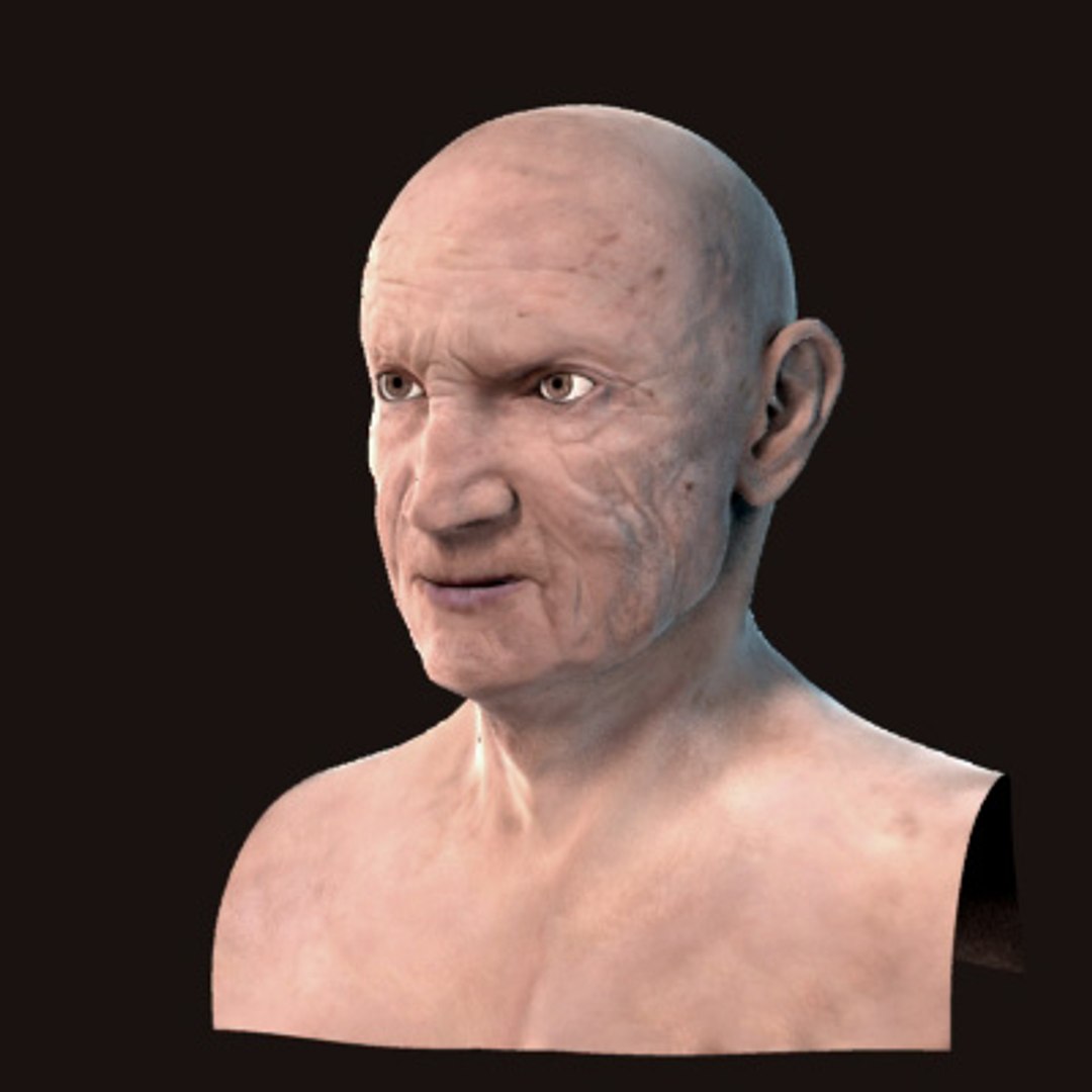 3d Normal Mapped Old Man Model