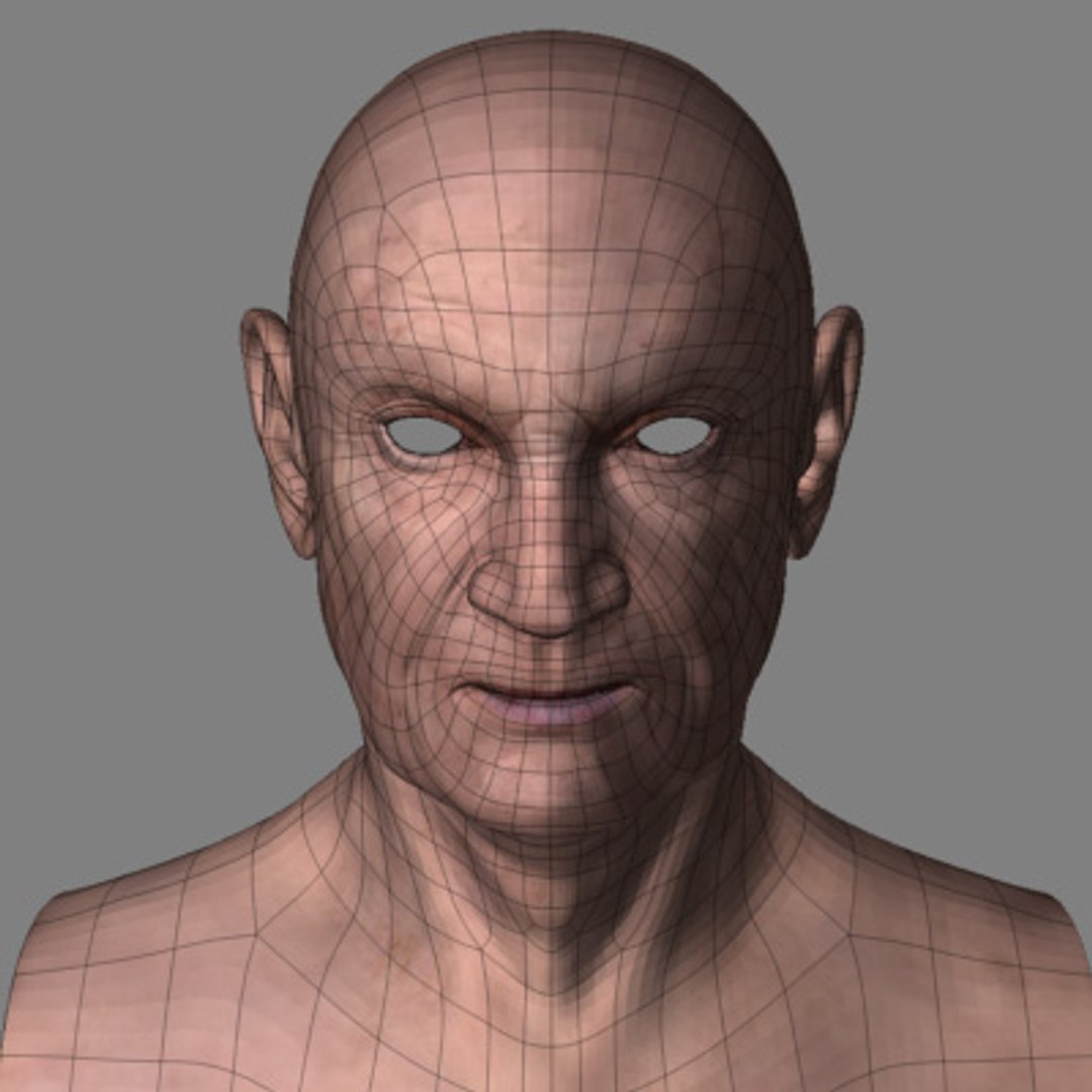 3d Normal Mapped Old Man Model