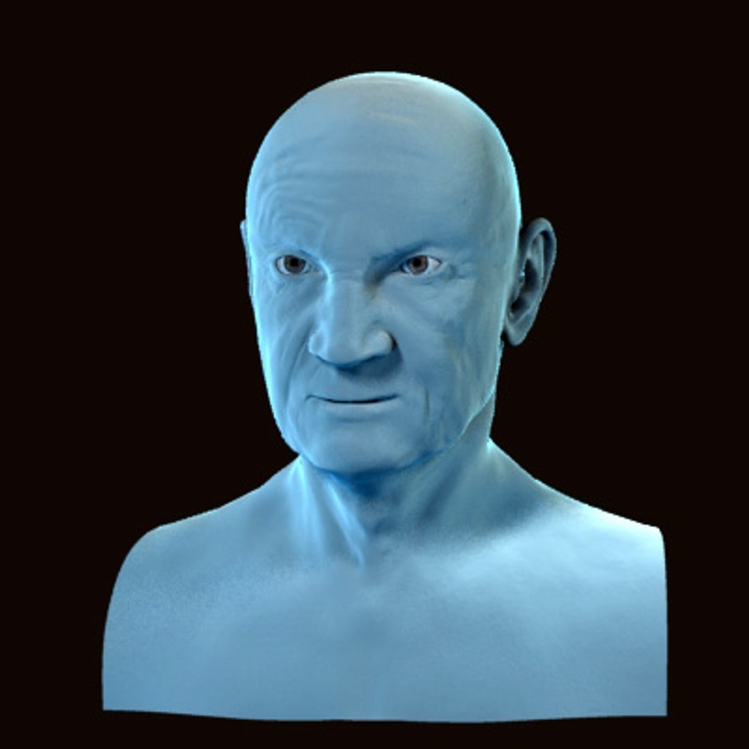 3d Normal Mapped Old Man Model