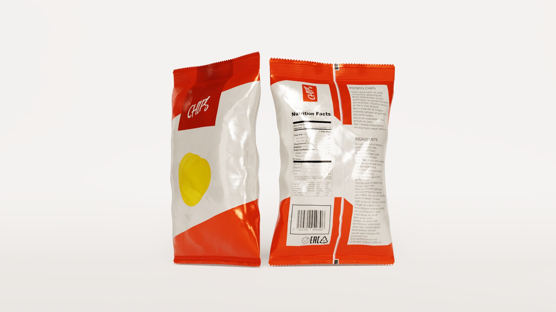Chips Bag V1 3D Model - TurboSquid 1806594