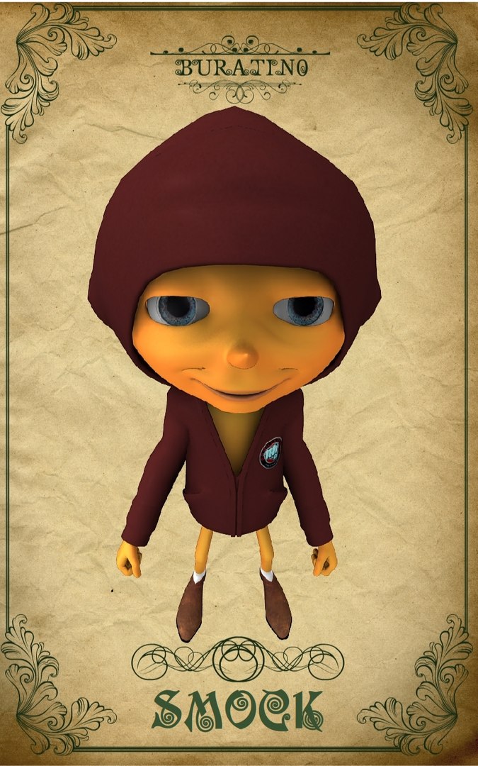 3d Model Figures Smock Buratino