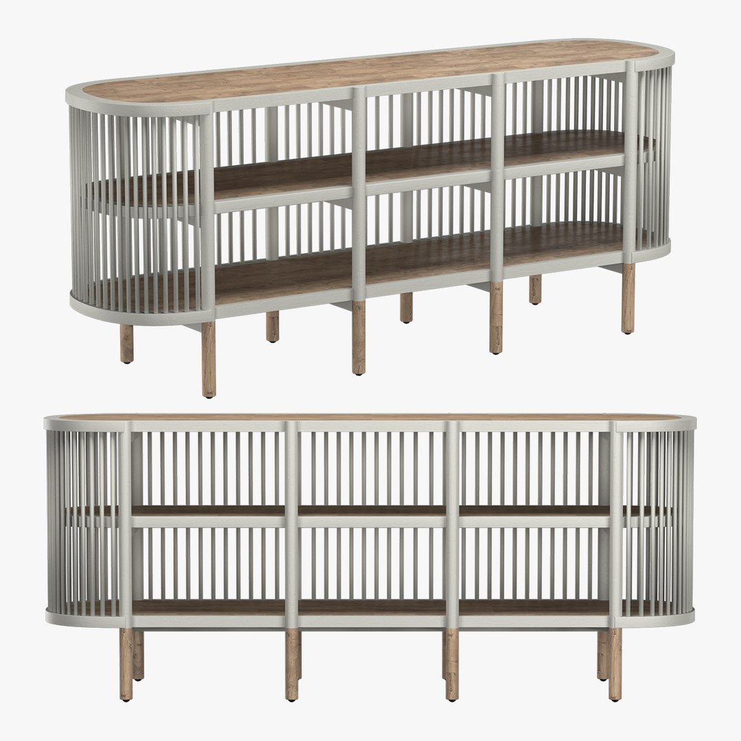 SILAS OPEN SLATTED SIDEBOARD CONSOLE 3D model - TurboSquid 1959131