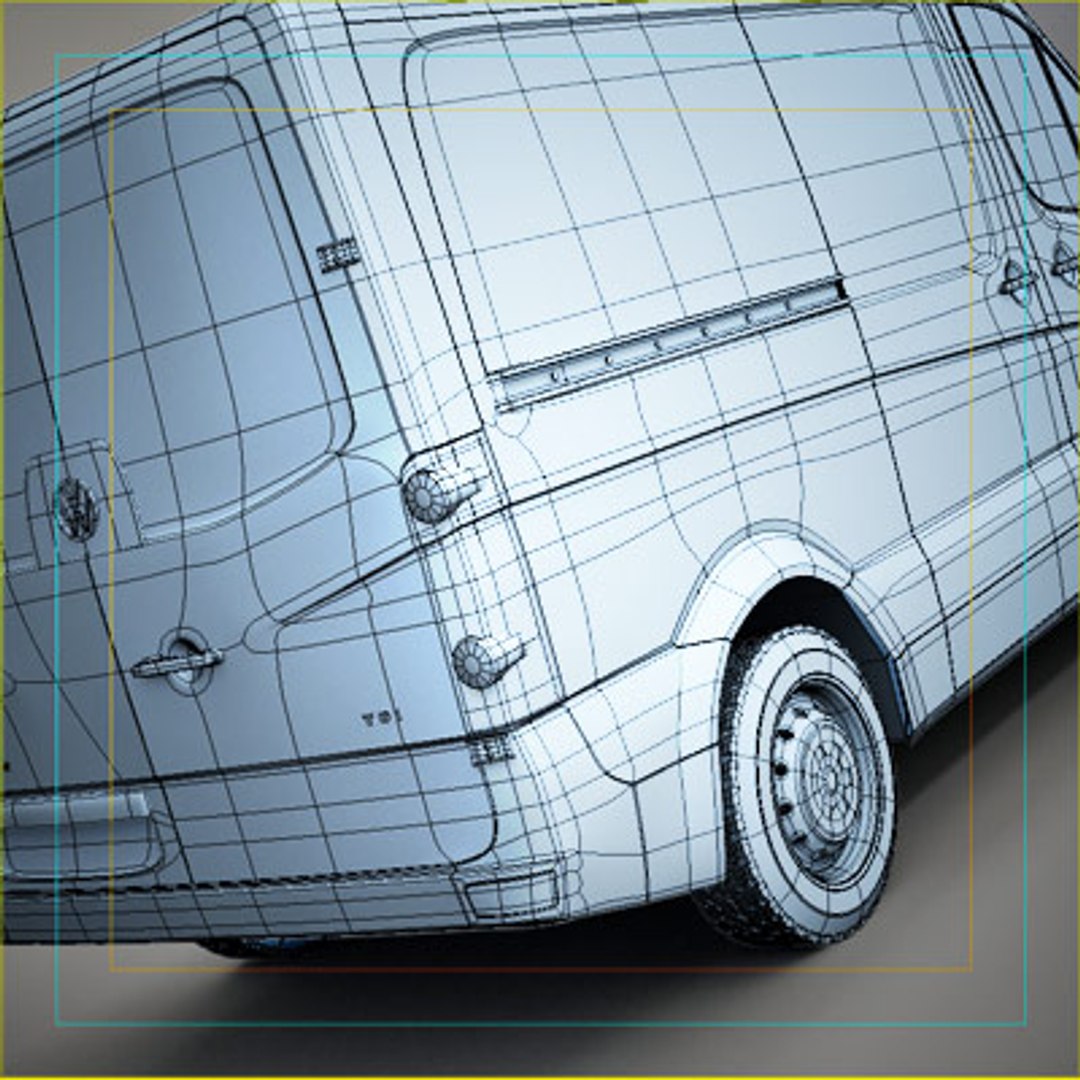 3d small 4 wheel trailer model