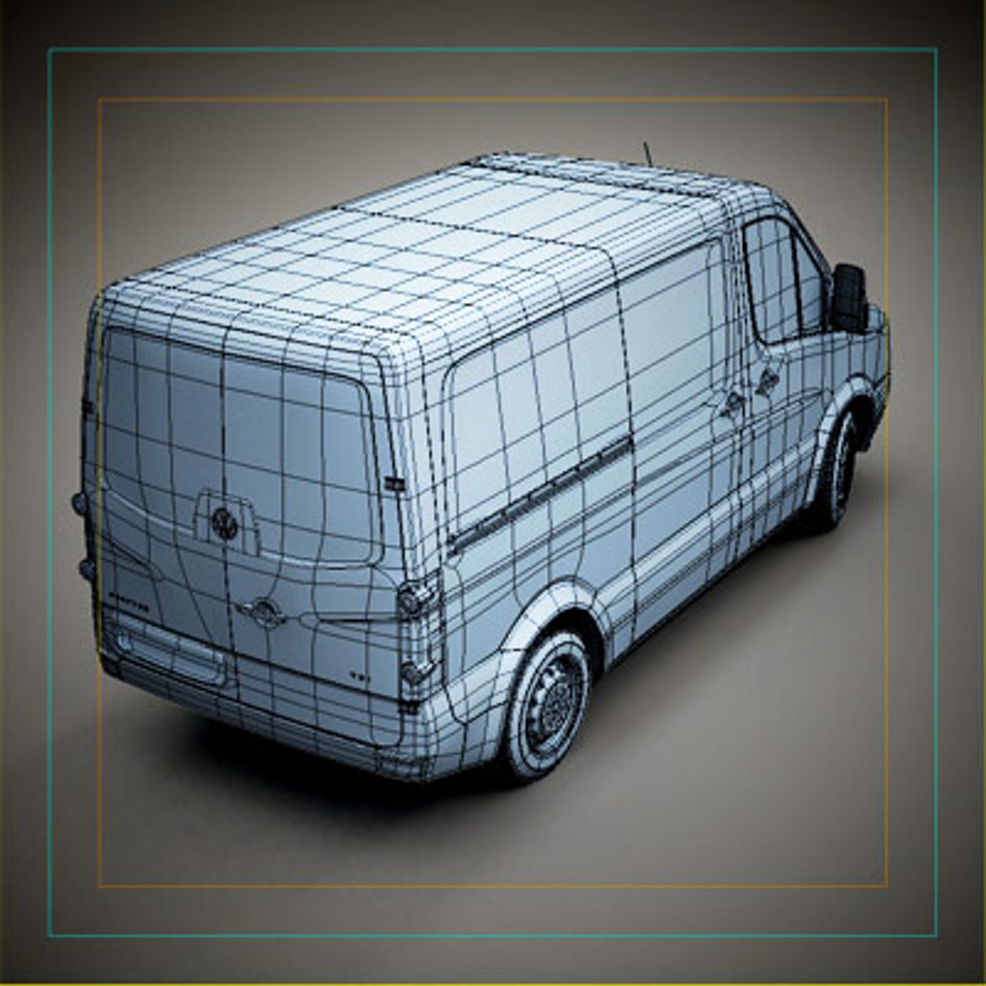 3d small 4 wheel trailer model