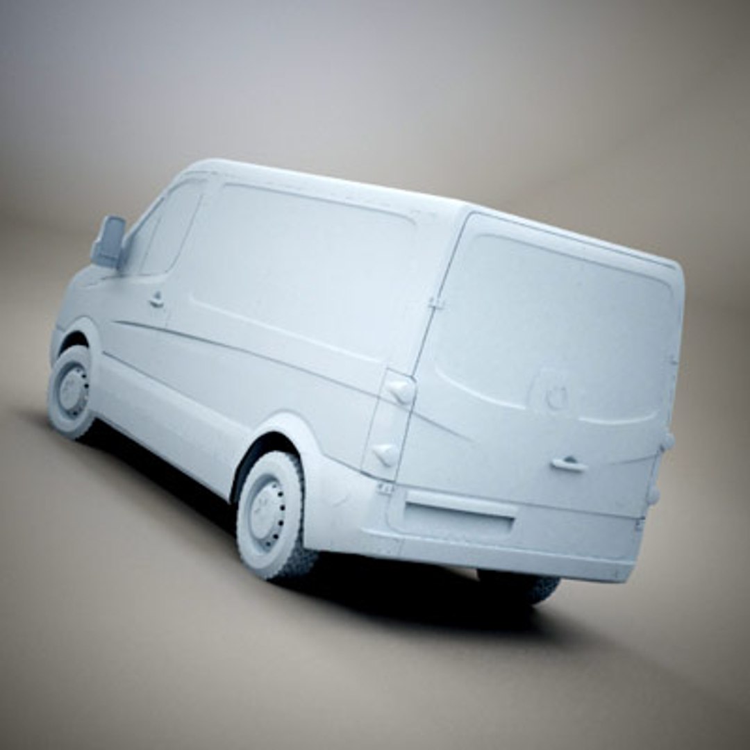 3d small 4 wheel trailer model