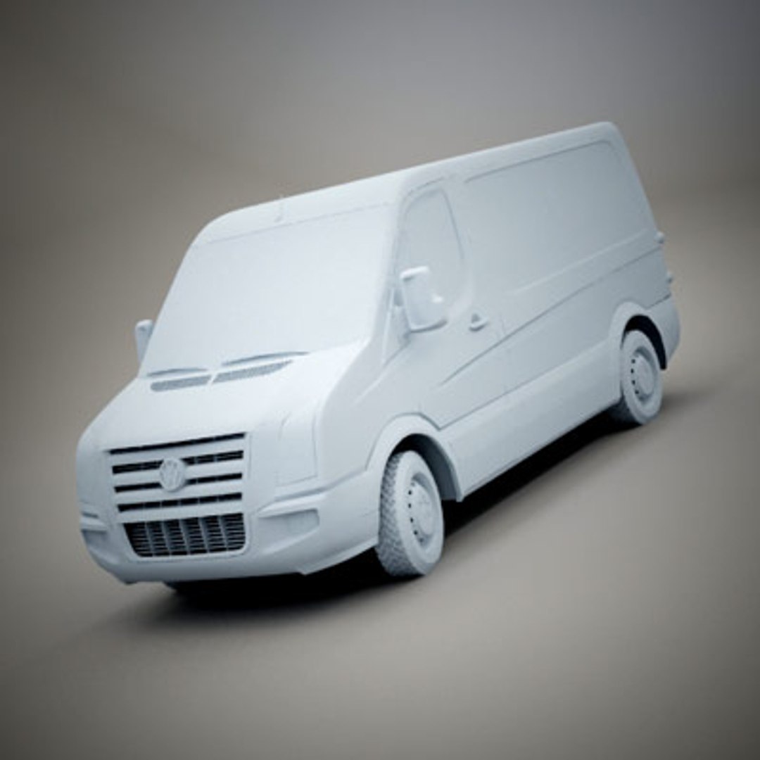 3d small 4 wheel trailer model