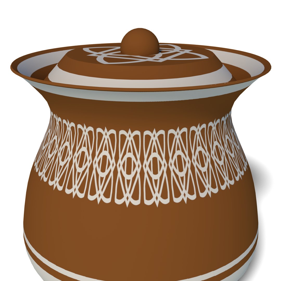 Earthen Pot with Lid 3D - TurboSquid 2081723