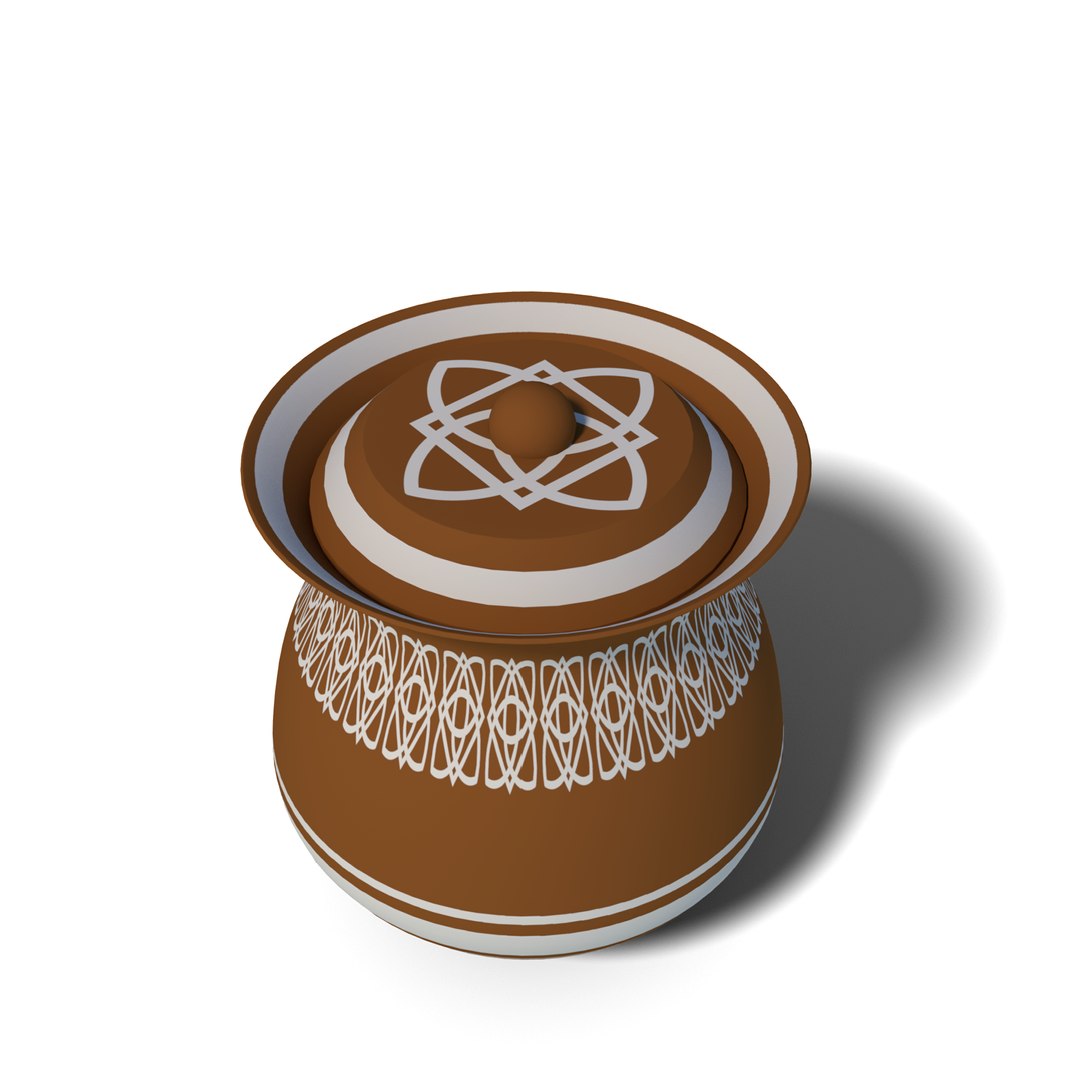 Earthen Pot With Lid 3D - TurboSquid 2081723