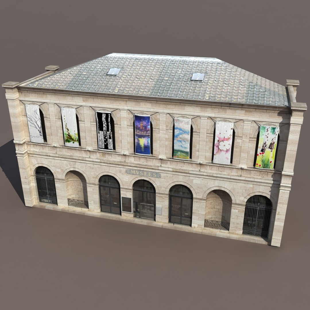 3d 3ds Gallery Museum Modelled