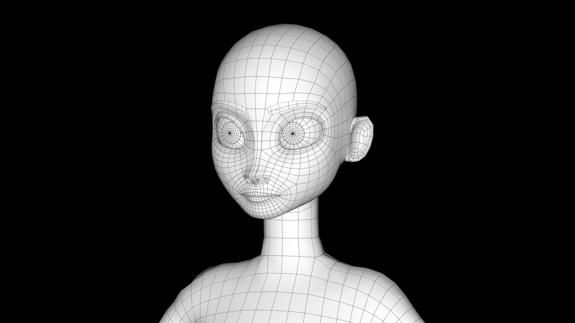 3D Stylised Female Base Mesh - TurboSquid 1756901