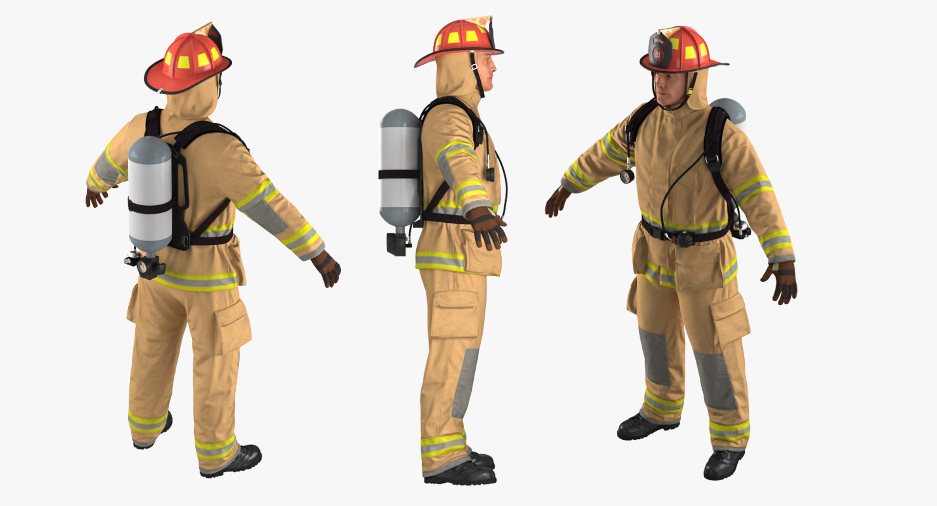 3D Firefighter Rigged Model - TurboSquid 1172158