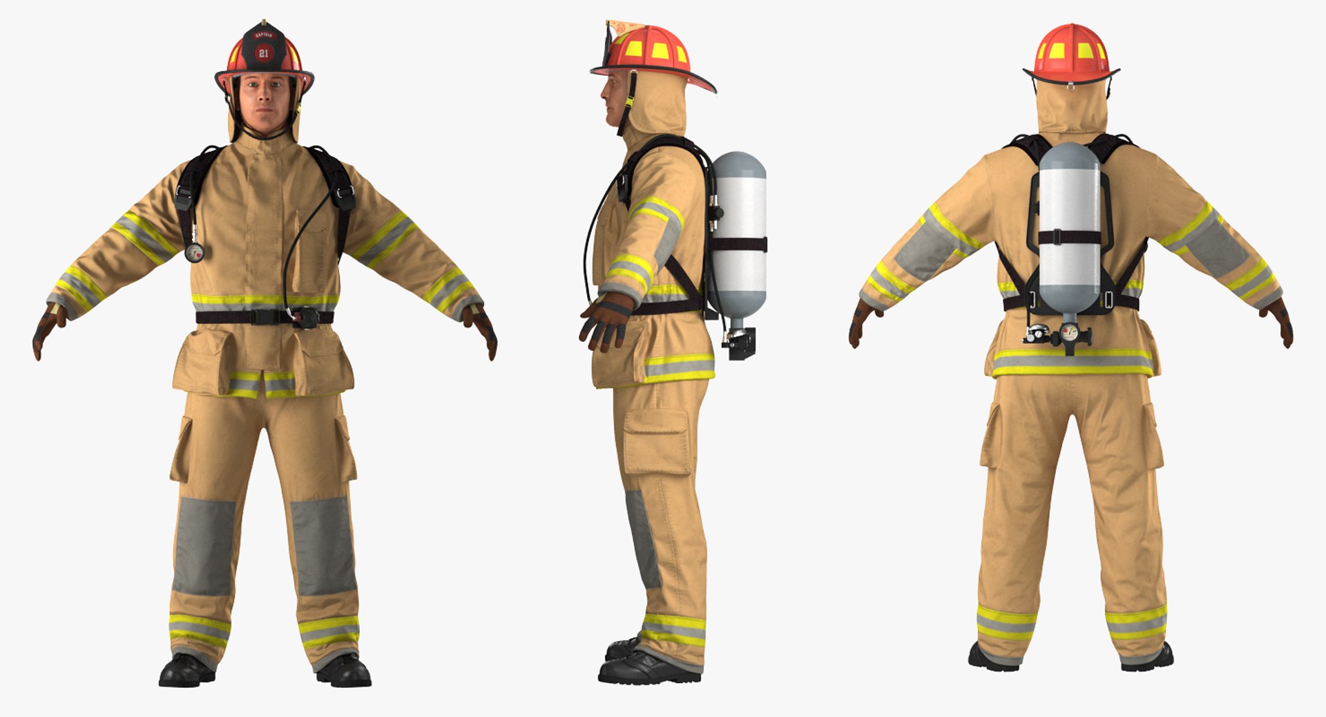 3D Firefighter Rigged Model - TurboSquid 1172158