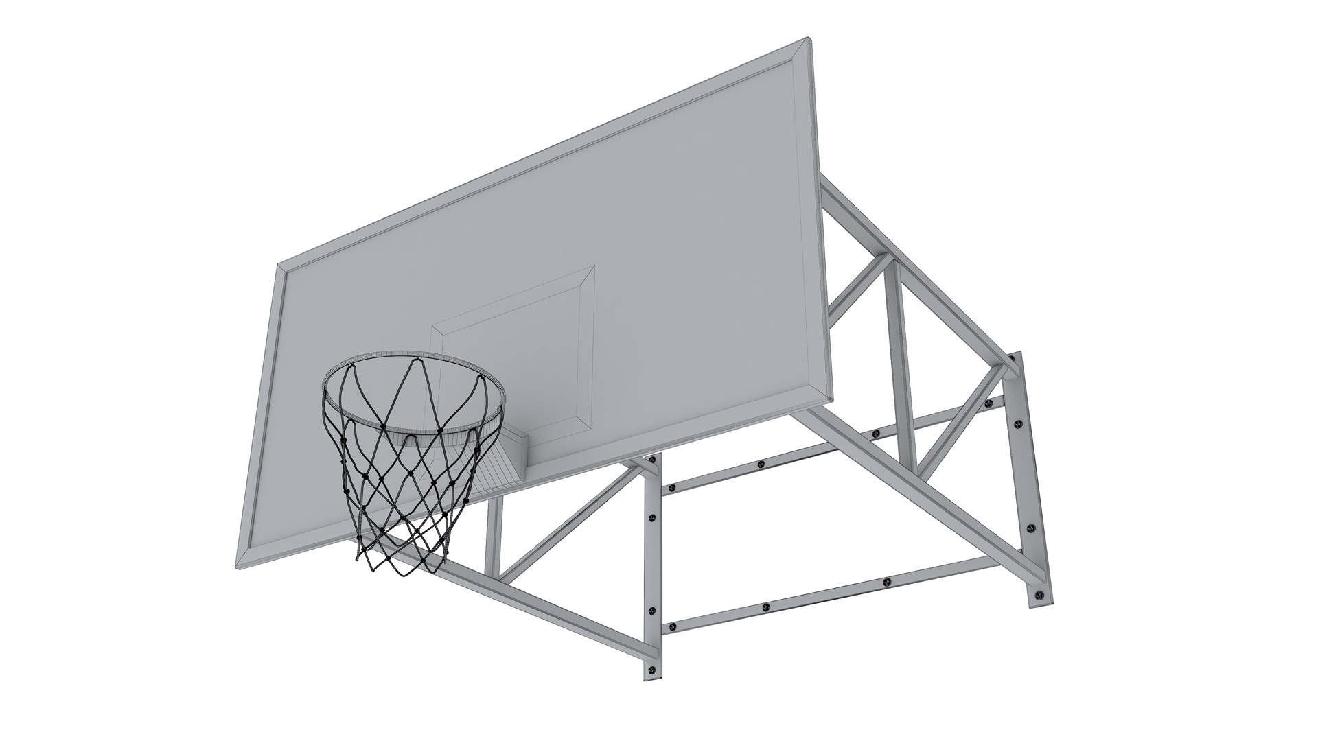 3D Basketball Hoop On The Bracket Model - TurboSquid 2280339
