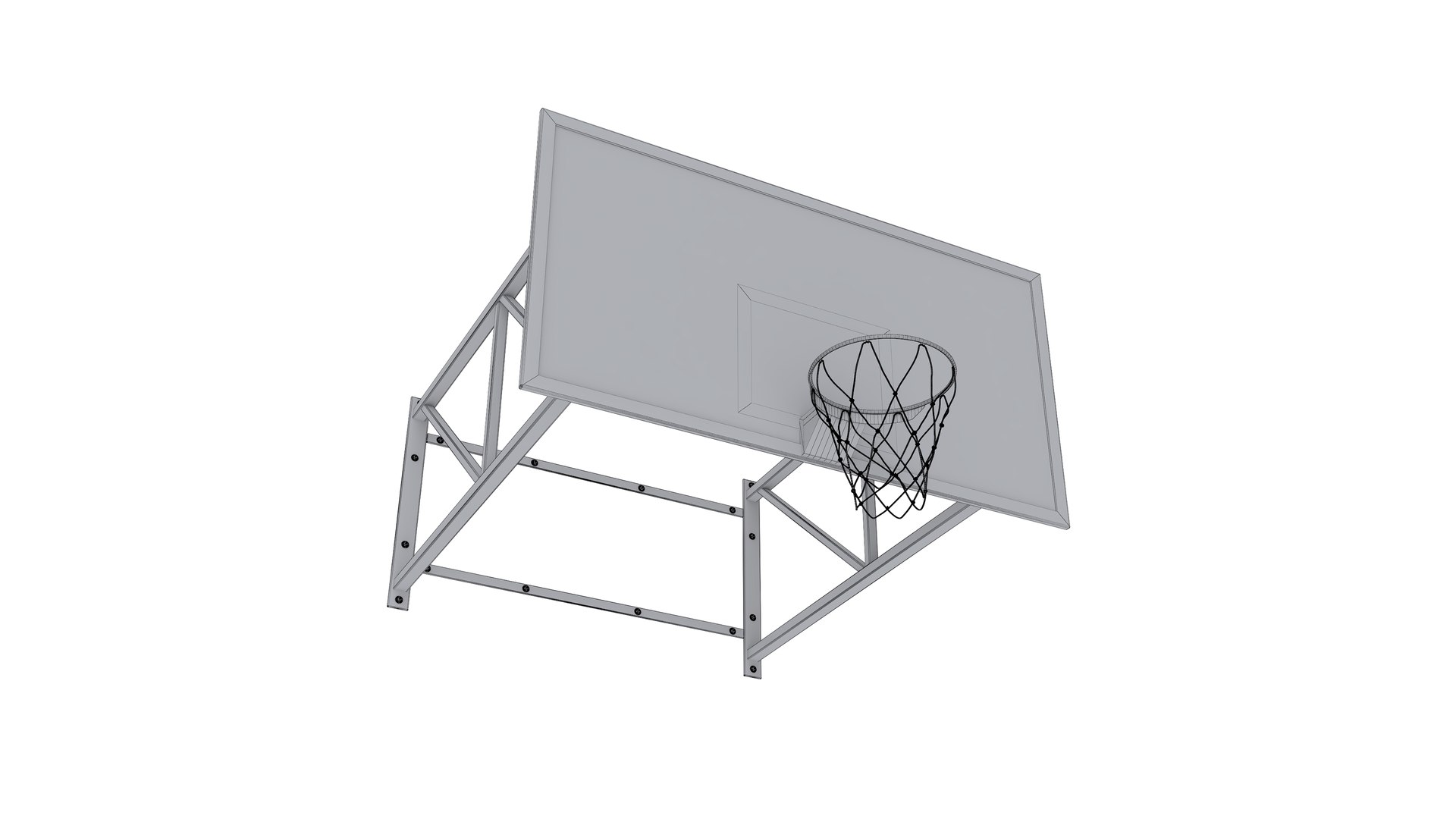 3D Basketball Hoop On The Bracket Model - TurboSquid 2280339