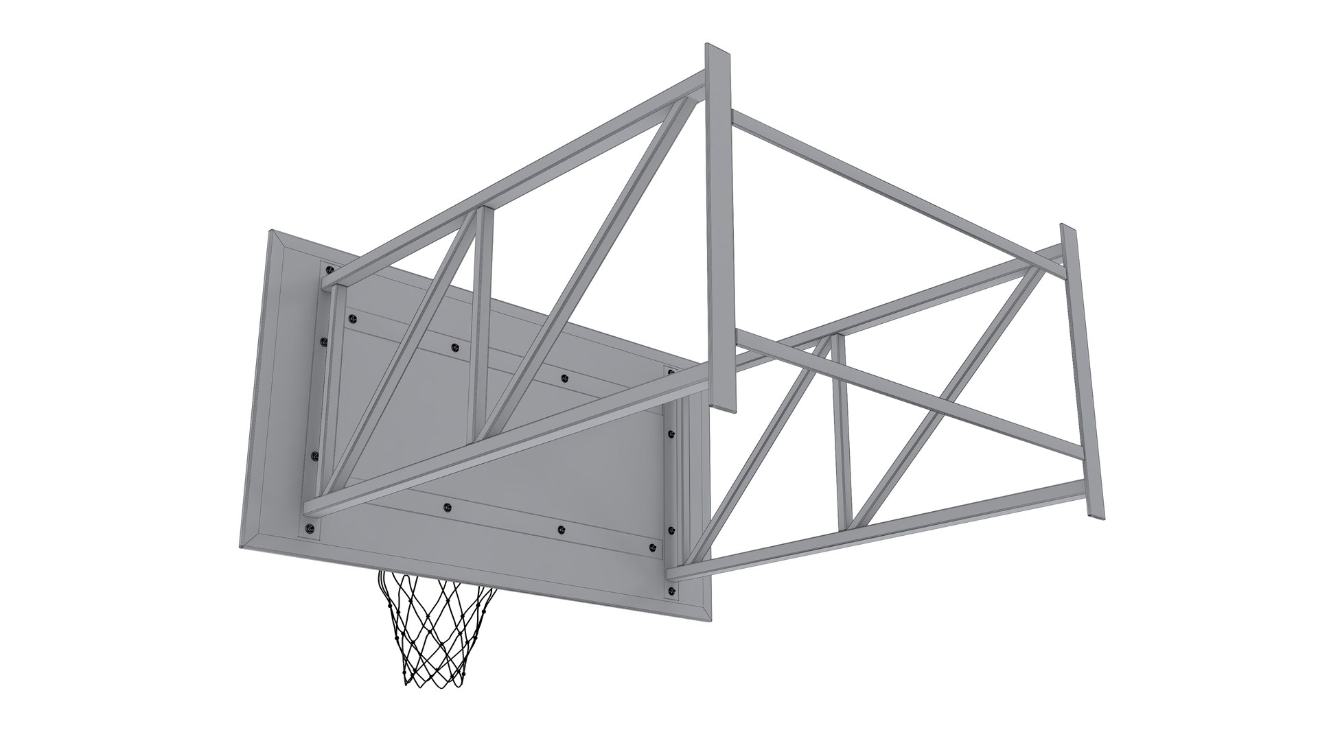 3D Basketball Hoop On The Bracket Model - TurboSquid 2280339