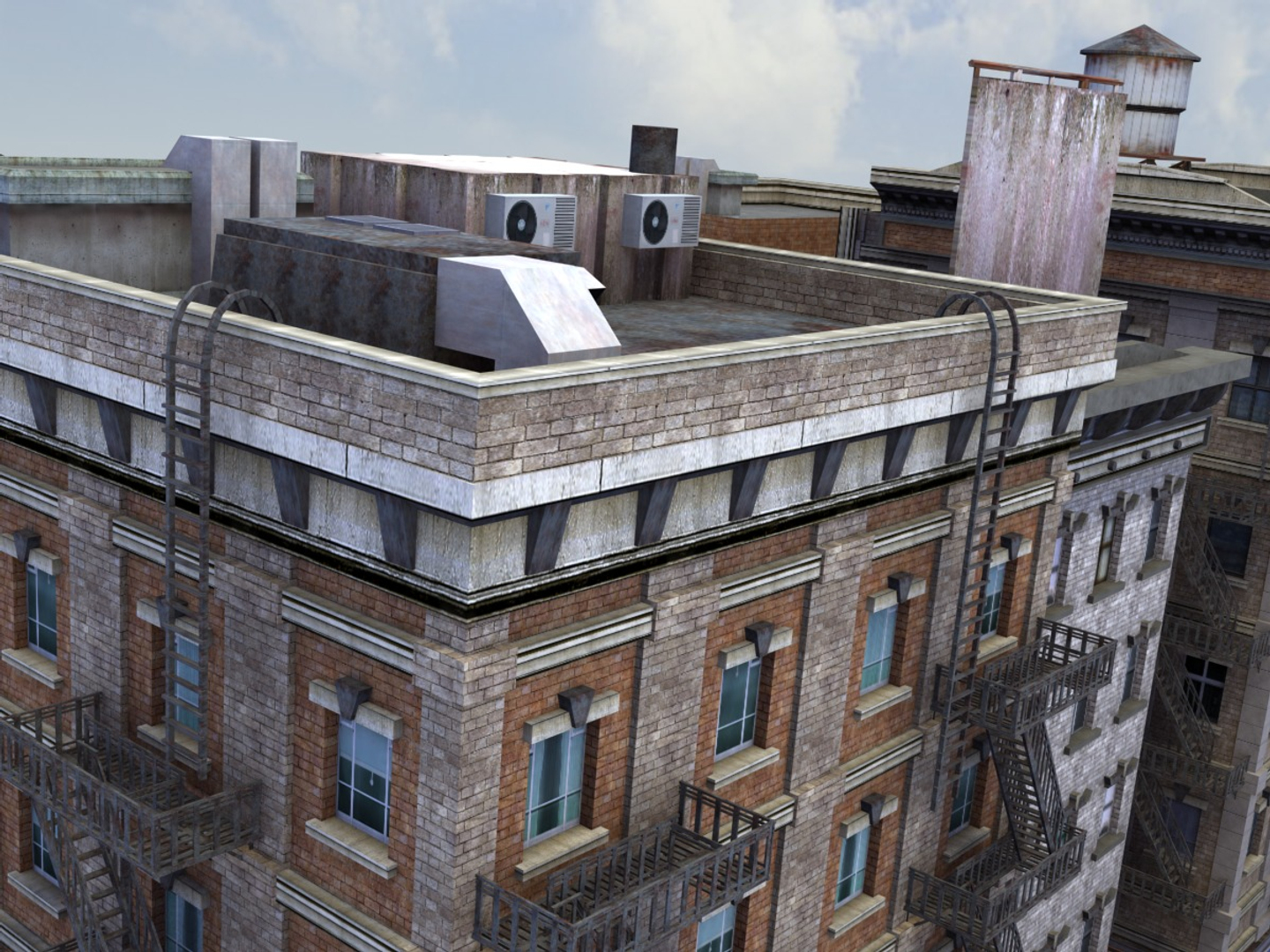 3ds max city building facade