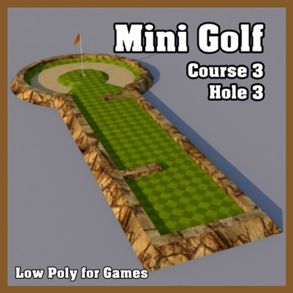 3d mini golf hole model