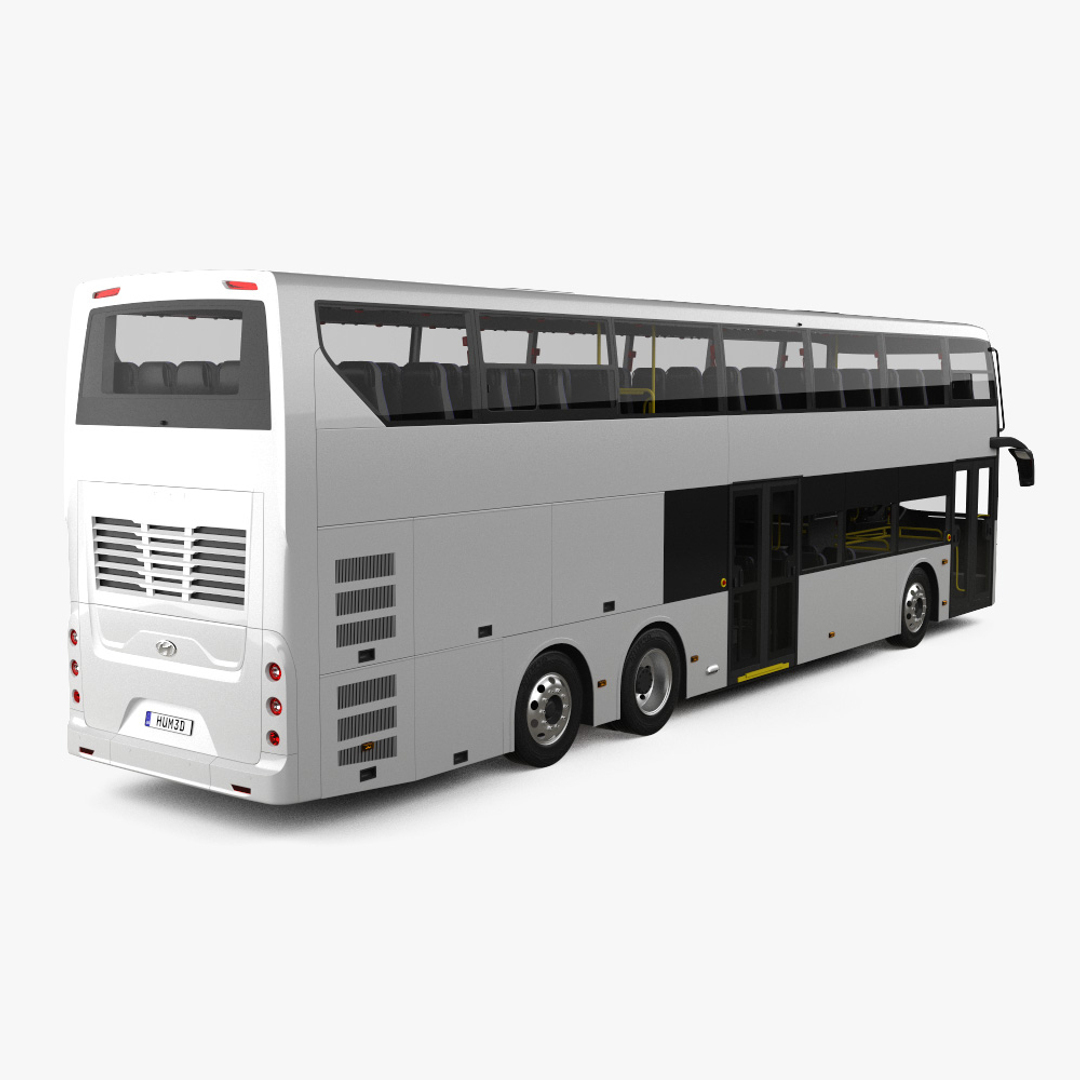modelo 3d Hyundai Elec City Double Decker Bus with HQ interior 2021 ...