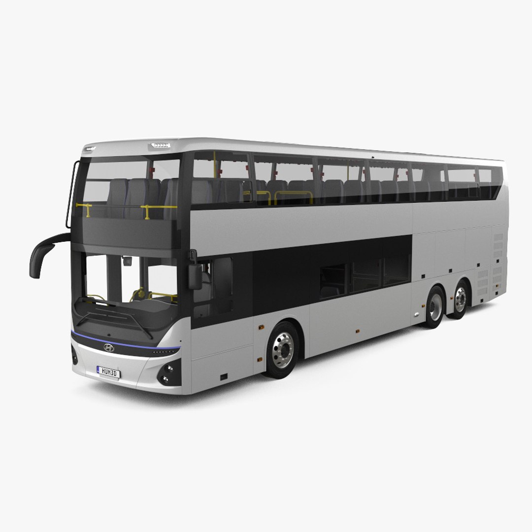 modelo 3d Hyundai Elec City Double Decker Bus with HQ interior 2021 ...