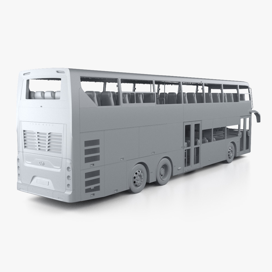 modelo 3d Hyundai Elec City Double Decker Bus with HQ interior 2021 ...