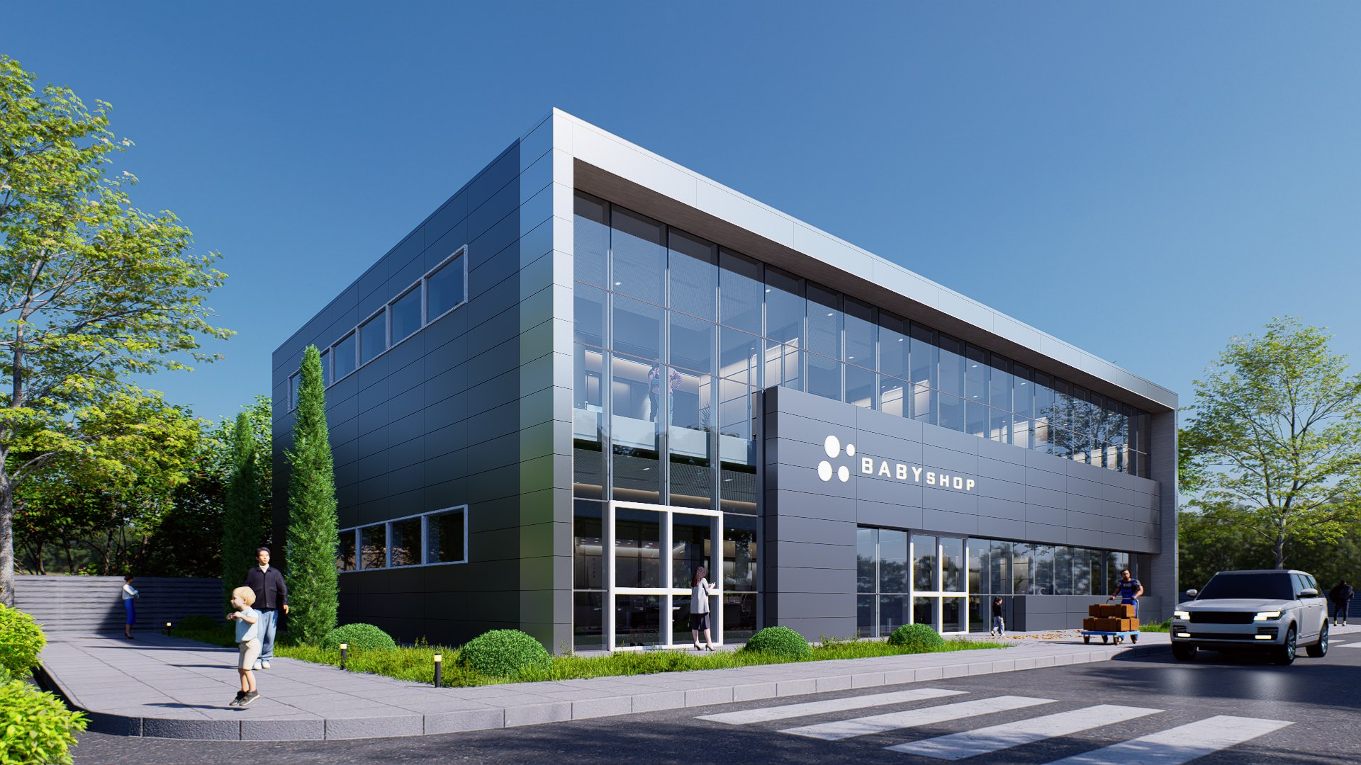 Commercial Building 3D Model - TurboSquid 2311001