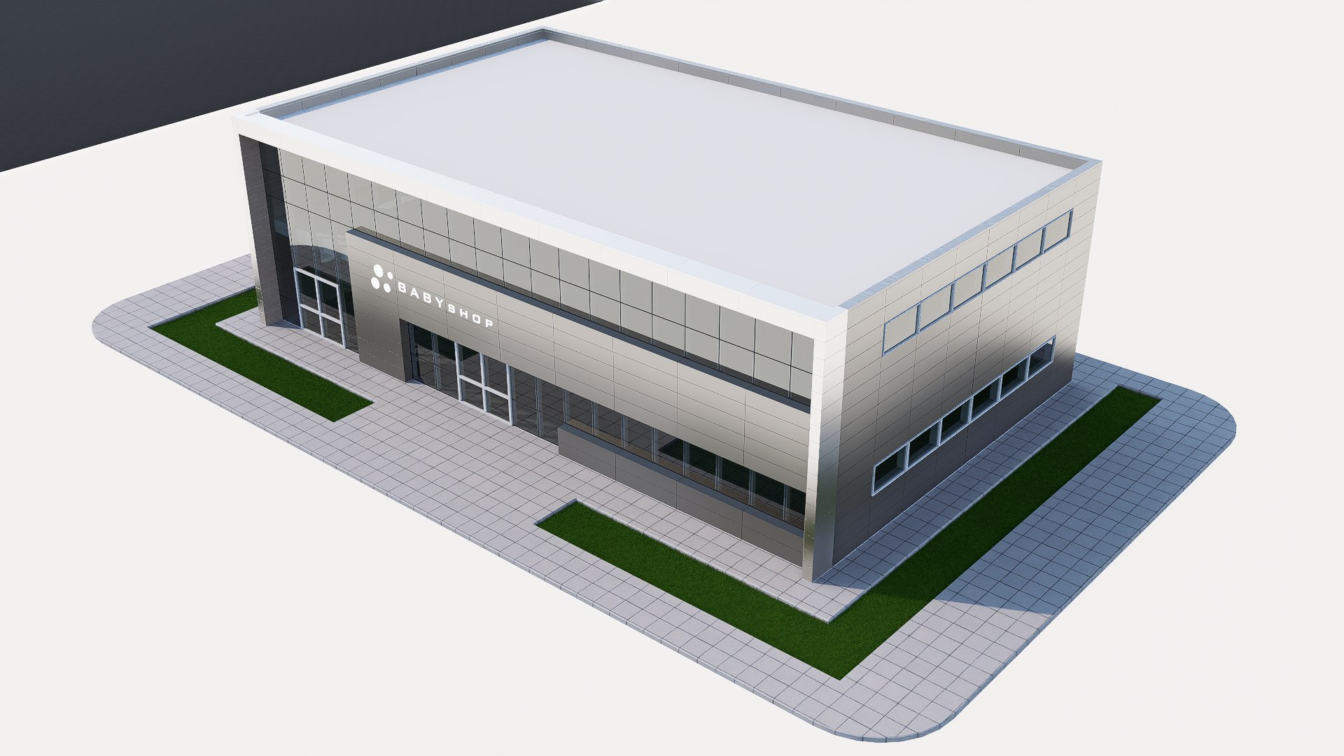 Commercial Building 3D Model - TurboSquid 2311001