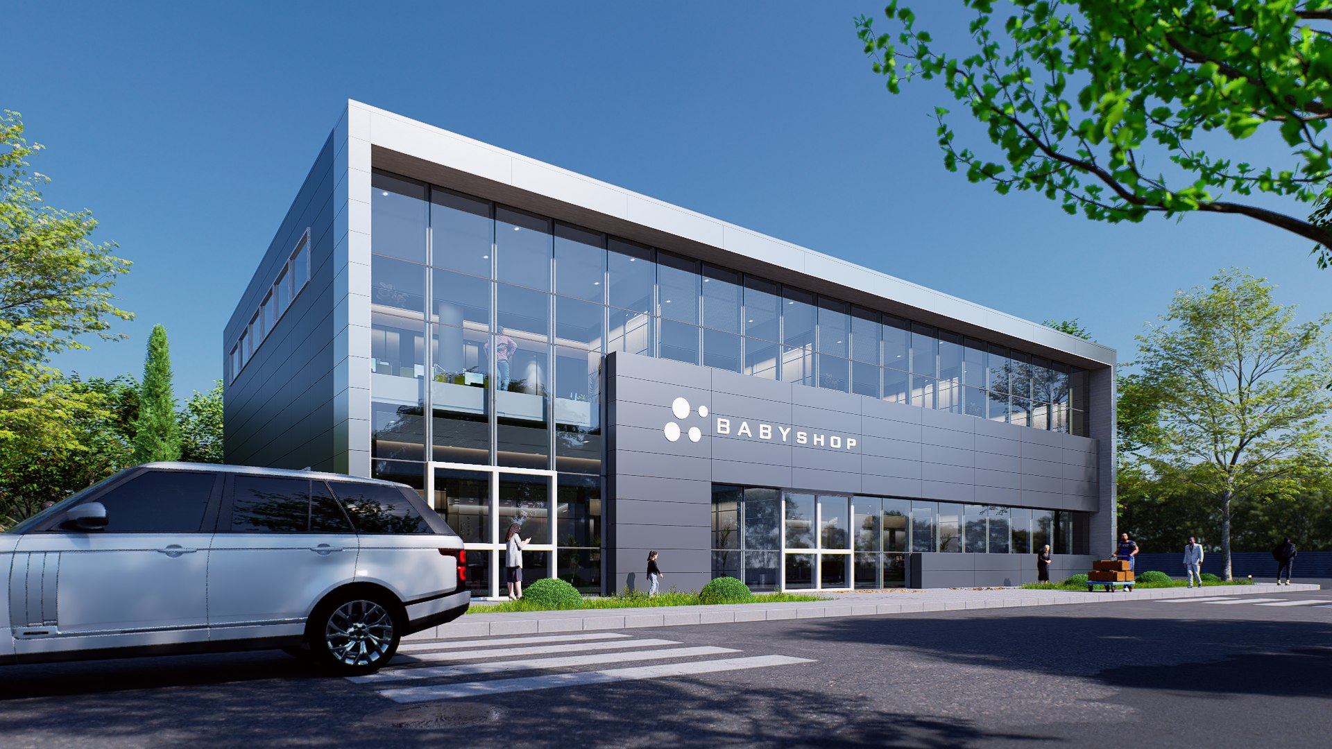 Commercial Building 3D Model - TurboSquid 2311001